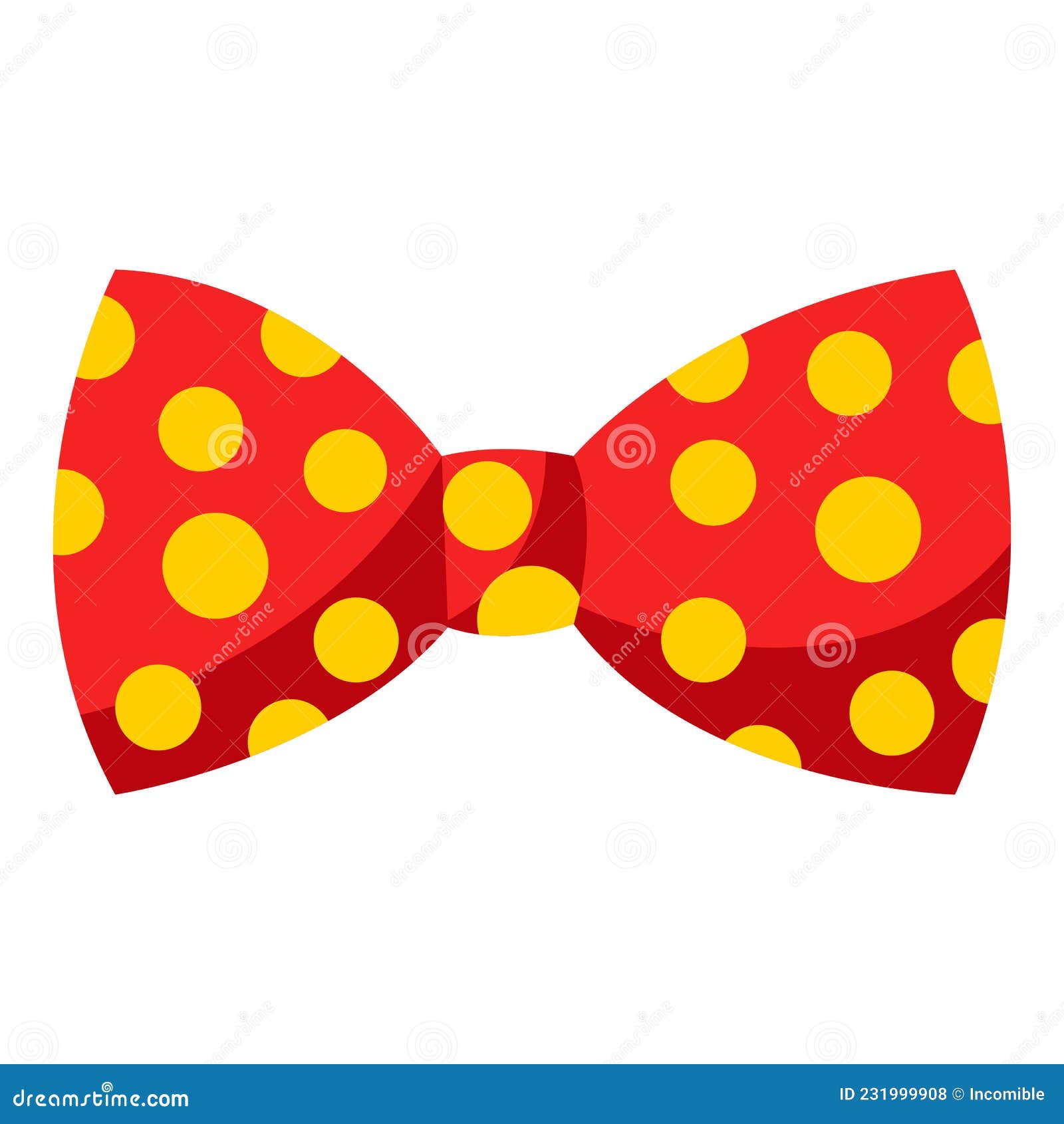 Illustration of Bow in Cartoon Style. Cute Funny Object Stock Vector ...