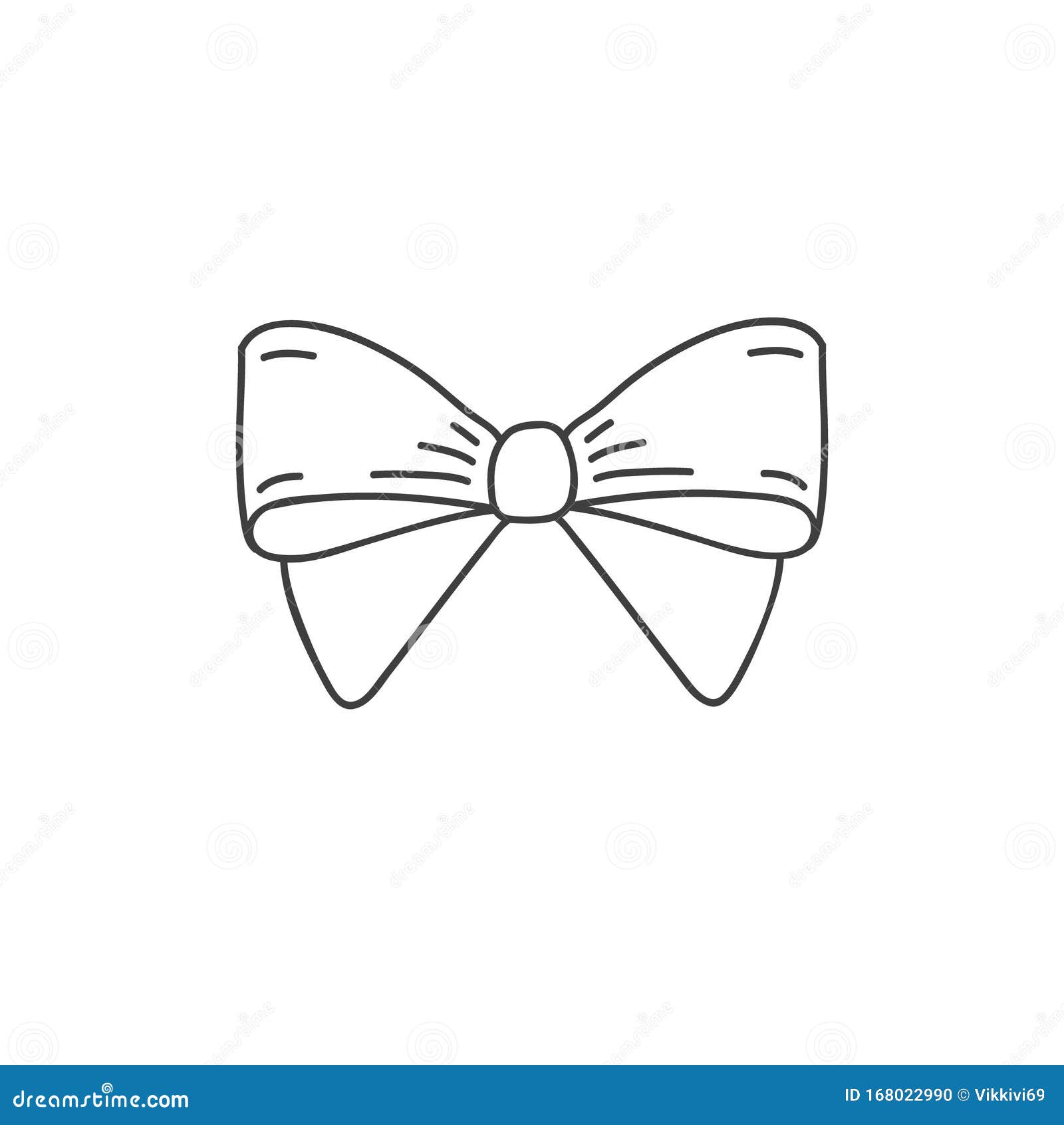 Illustration of a Bow. Vector Linear Drawing Stock Vector ...