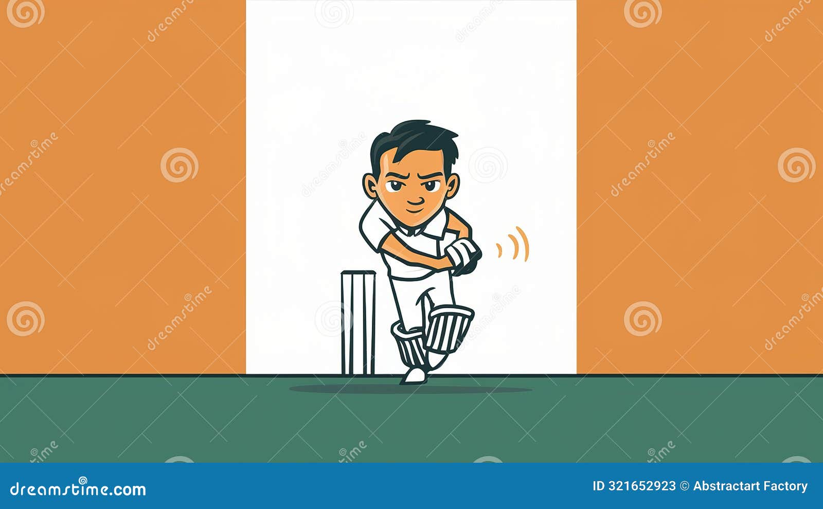 Illustration of Bowler Playing Cricket Match. Bowler Playing in Action ...