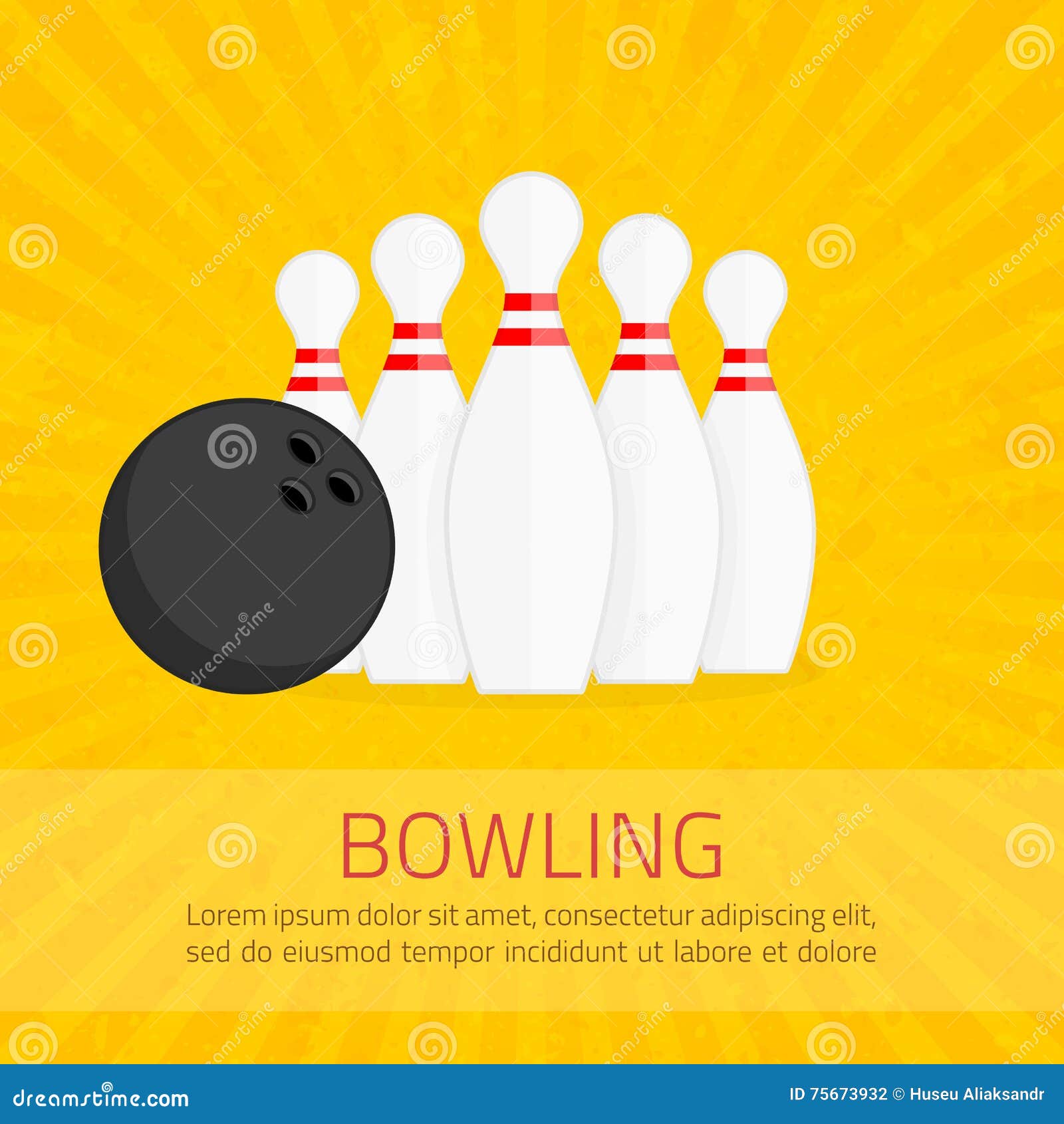 Illustration of Bowling Background Stock Vector - Illustration of print ...