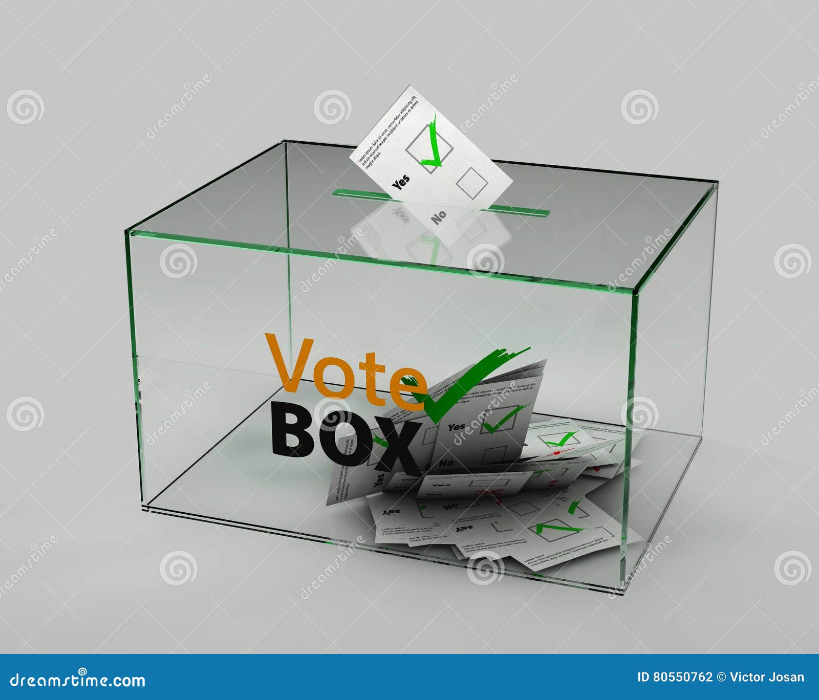 Illustration Of Box For Votes On Gray Background Stock Illustration ...