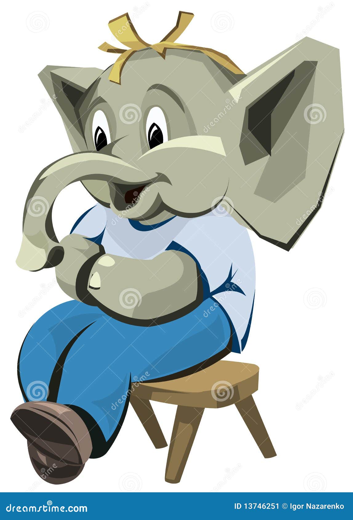Illustration of Boy Elephant Character Stock Vector - Illustration of ...