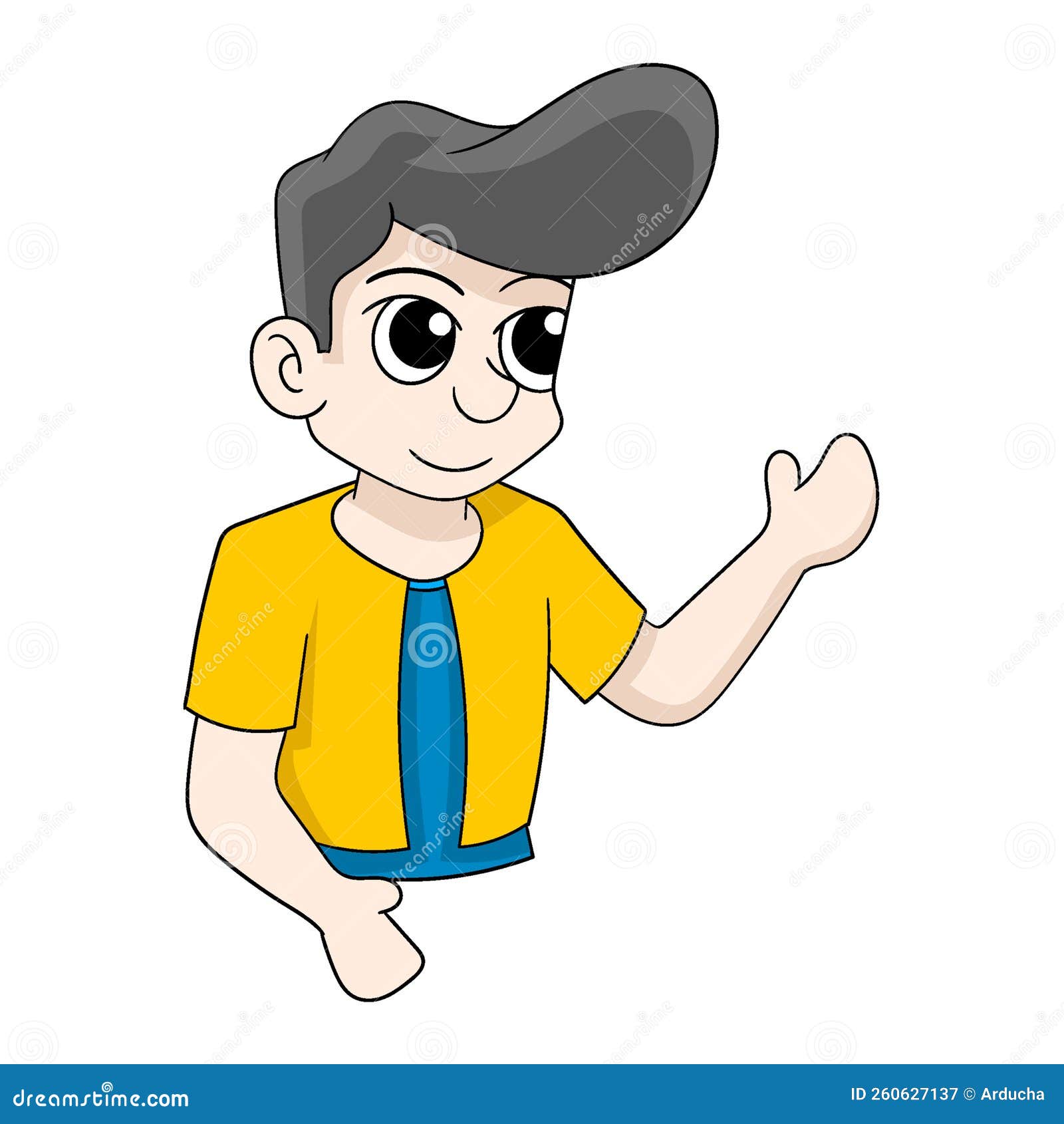 Illustration Boy is Explaining Something Stock Vector - Illustration of ...