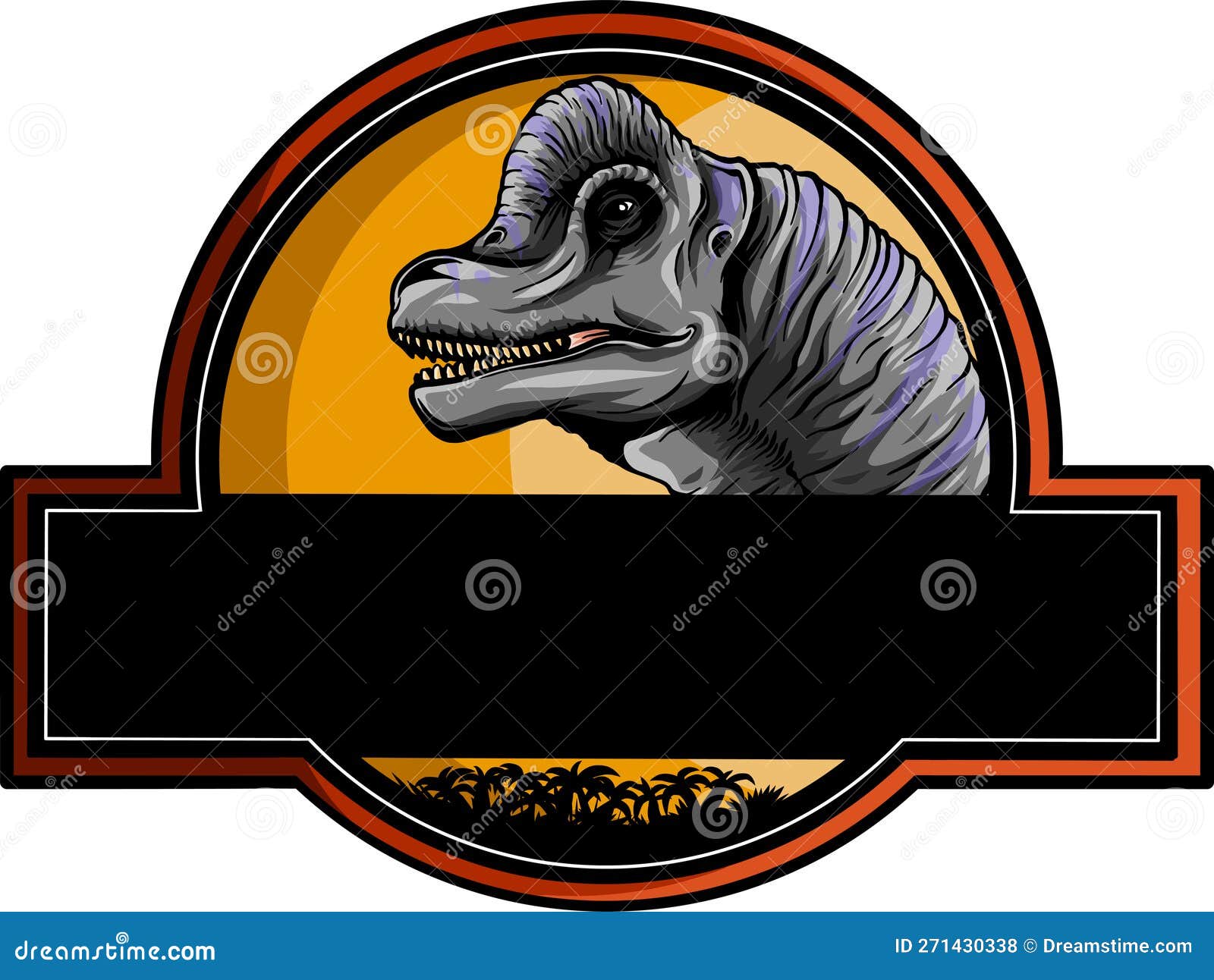 Illustration of Brachiosaurus Dinosaurs Logo Vector. Stock Vector ...