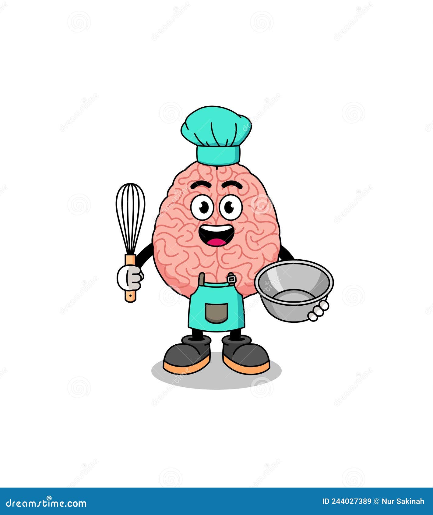 Illustration of Brain As a Bakery Chef Stock Vector - Illustration of ...