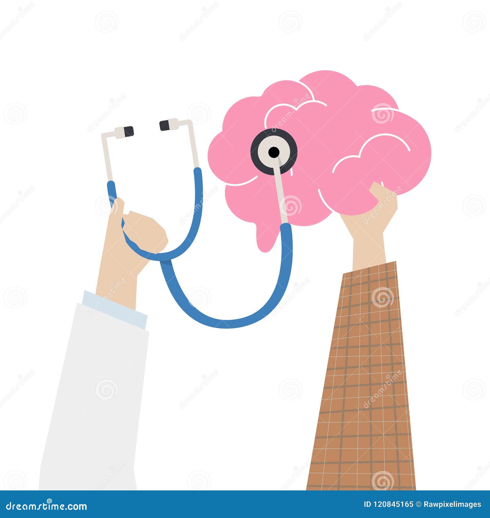 Illustration of Brain Check Concept Stock Vector - Illustration of ...