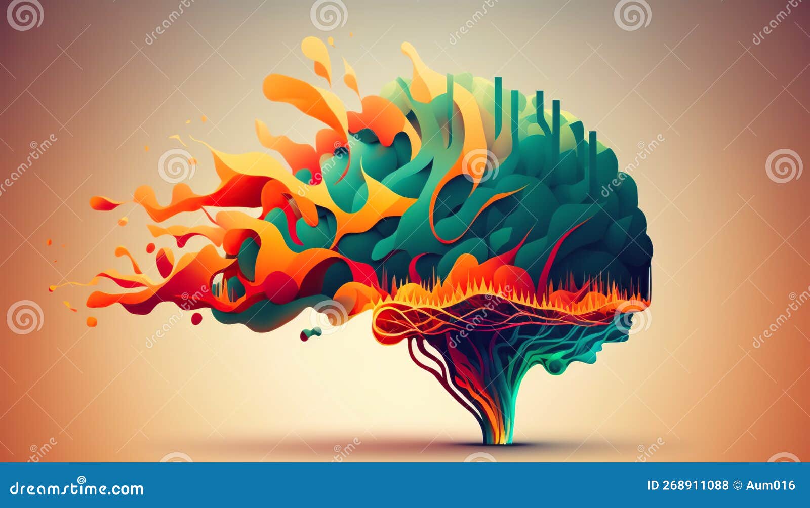 Multicolored Smoke Shapes Thinking Stock Illustration - Illustration of ...