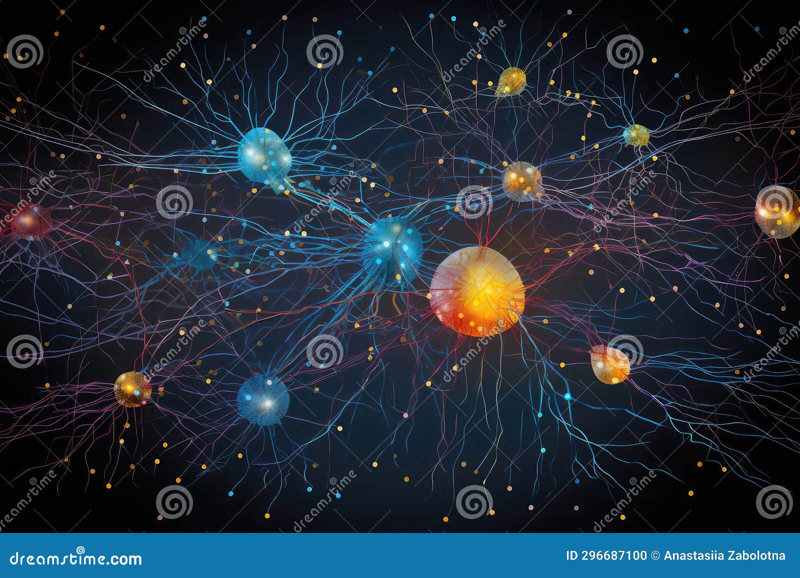 Illustration of Brain Mapping, Neural Pathways, and Neuroscience ...