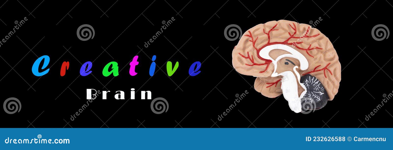 Illustration with Brain and Message Creative Brain Stock Illustration ...