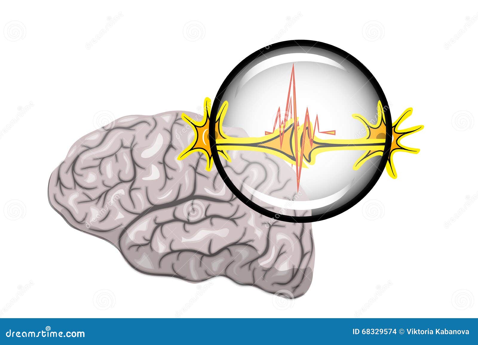 Increased Brain Activity Low Poly Design Royalty-Free Cartoon ...