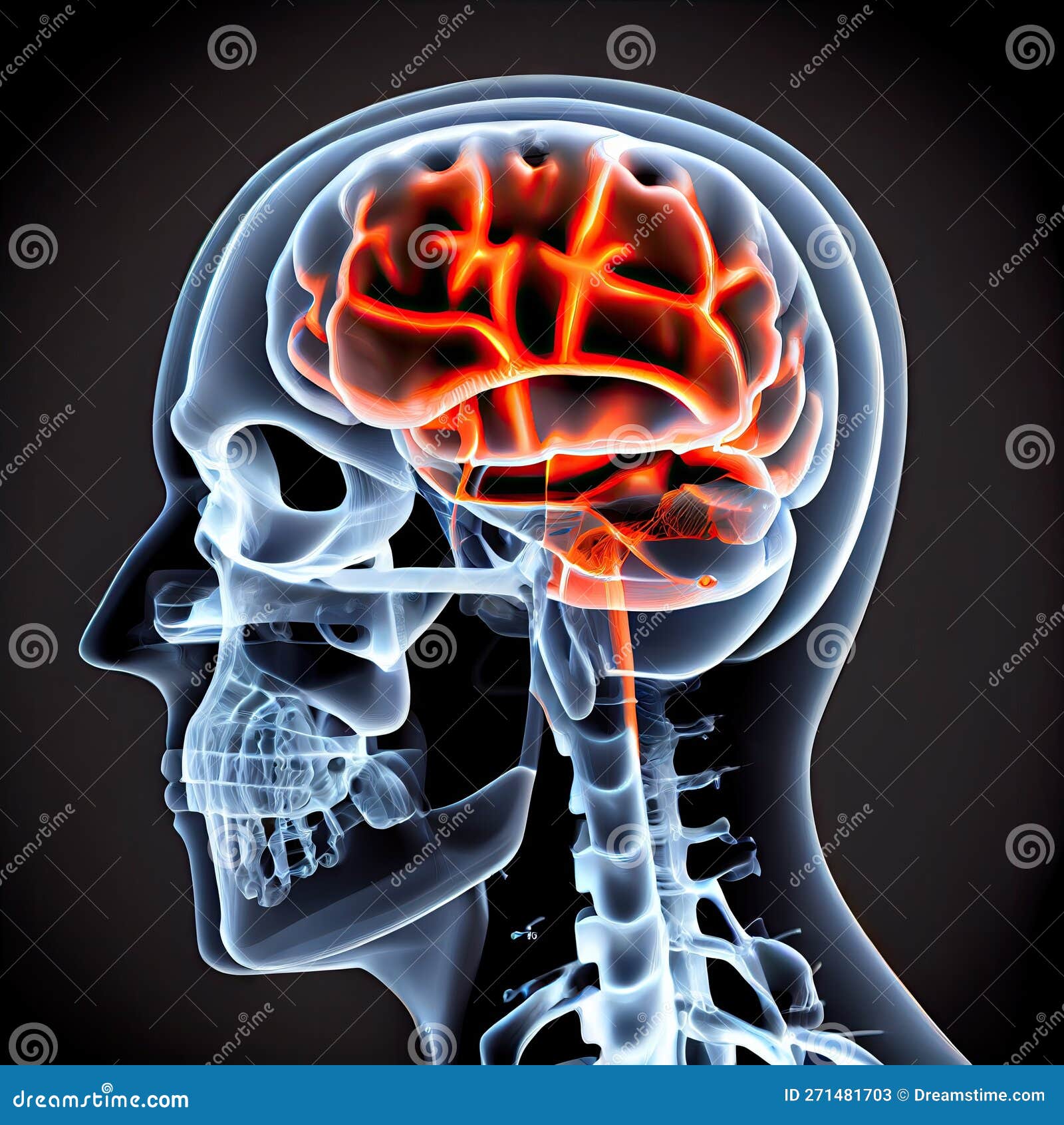 Illustration of the Brain Stroke Stock Illustration - Illustration of ...