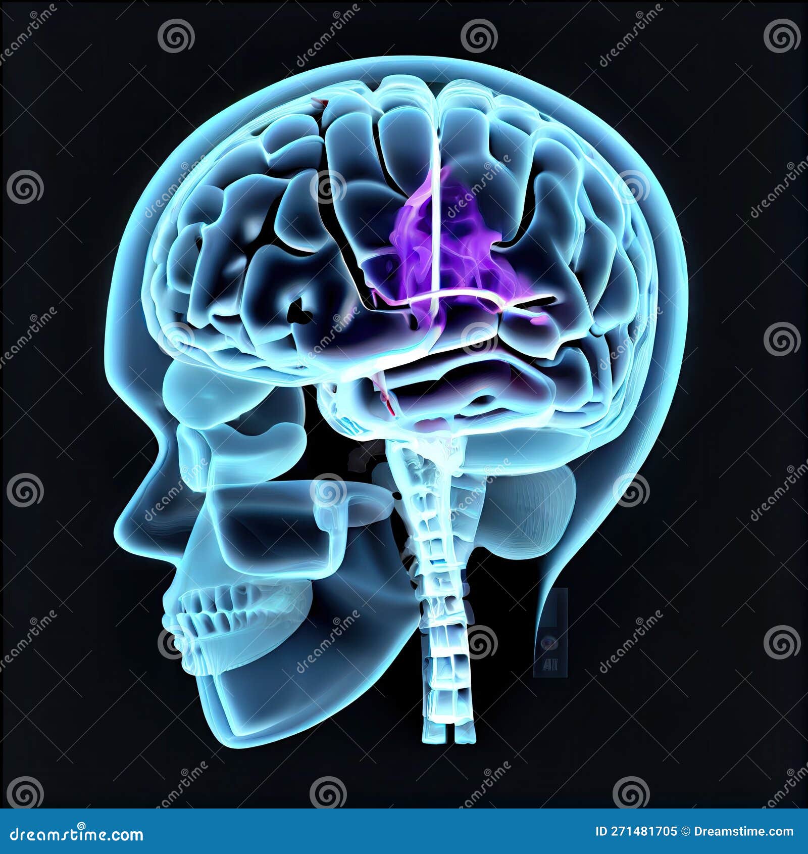 Illustration of the Brain Stroke Stock Illustration - Illustration of ...