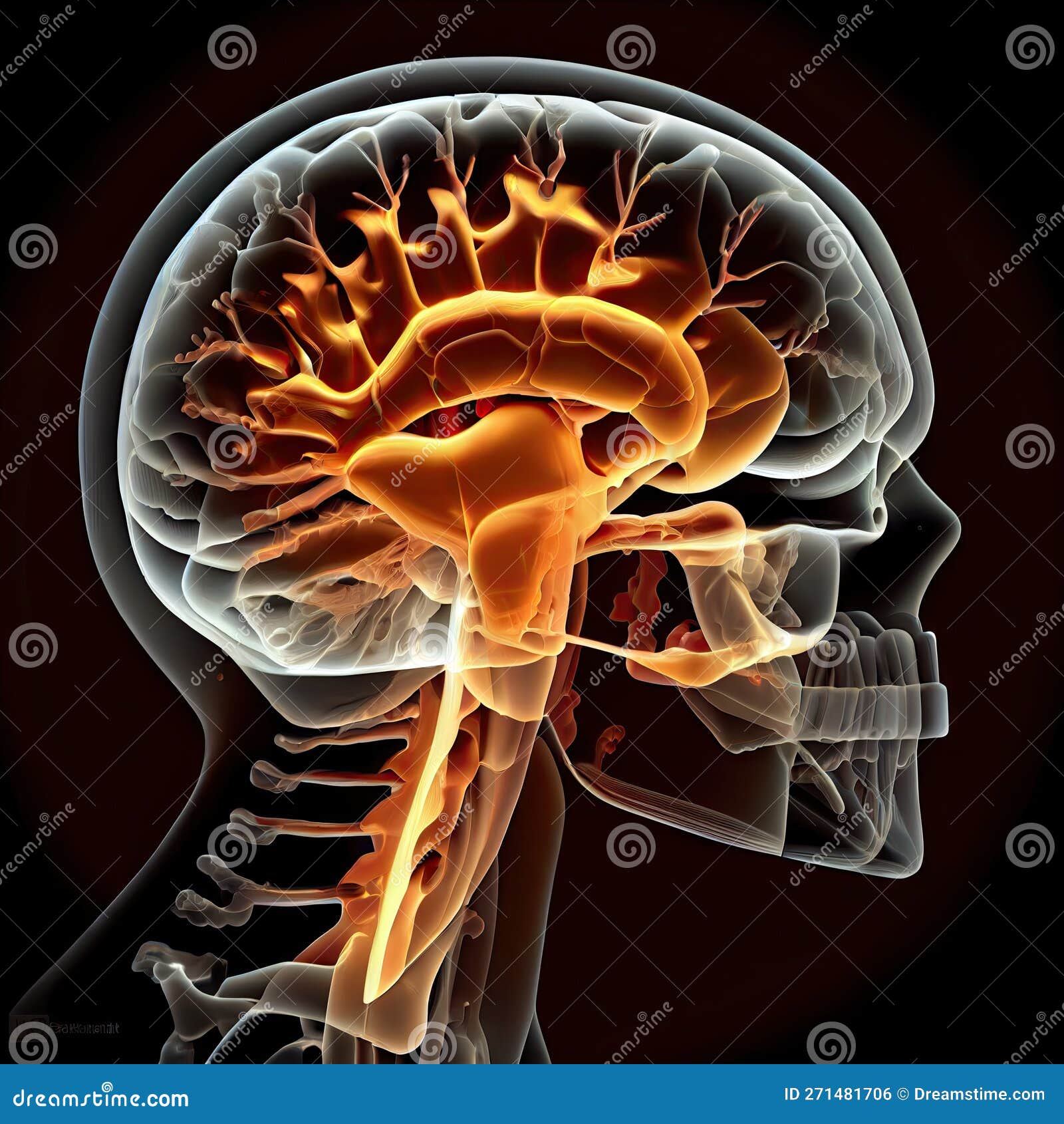 Illustration of the Brain Stroke Stock Illustration - Illustration of ...