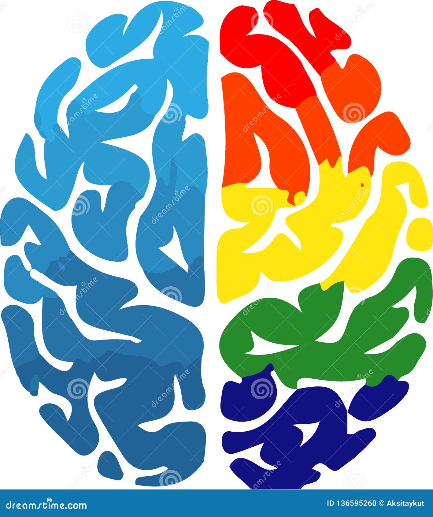 Brain Left And Right Hemispheres Infographics Vector Illustration ... Brain Left And Right Hemispheres Infographics Vector Illustration ...