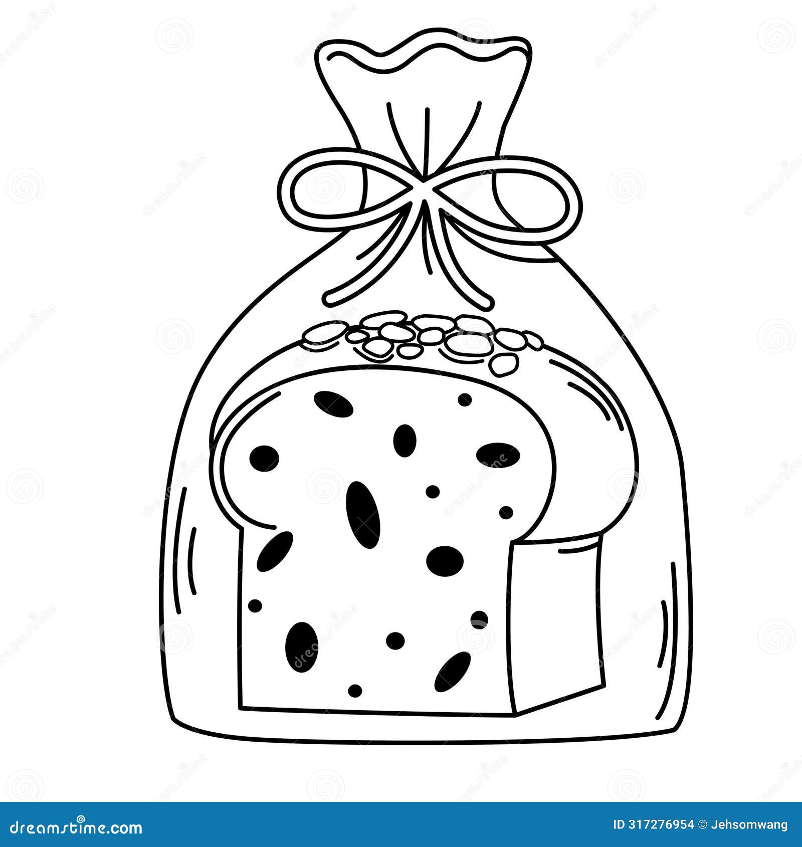 Illustration of Bread Outline White on Background Stock Vector ...