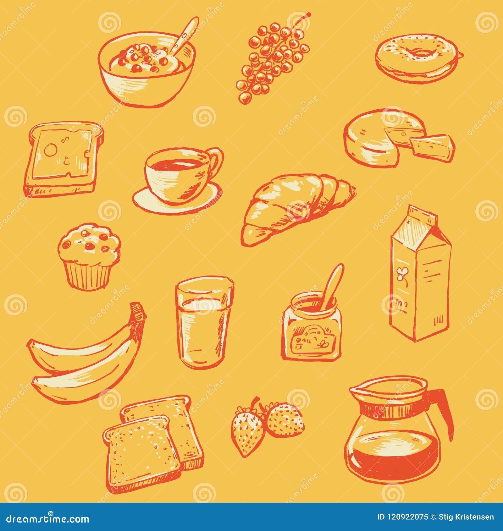 Buffet Breakfast Landing Page Design, Website Banner Vector Template ...