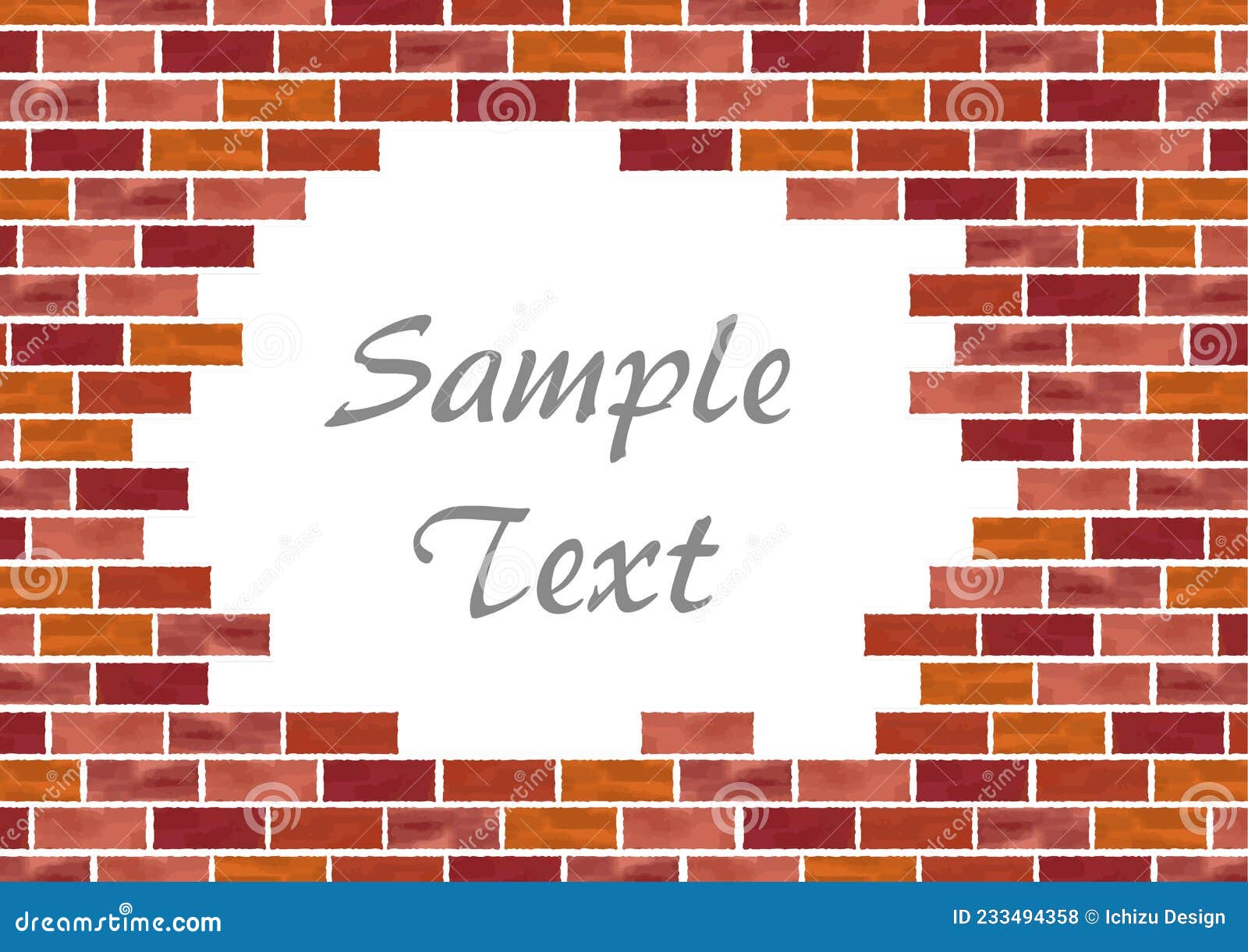 The Illustration of Brick Frame Stock Vector - Illustration of copy ...