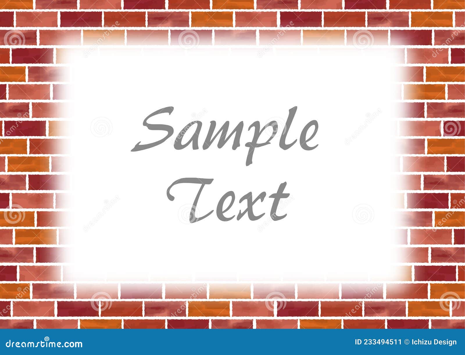 The Illustration of Brick Frame Stock Vector - Illustration of text ...