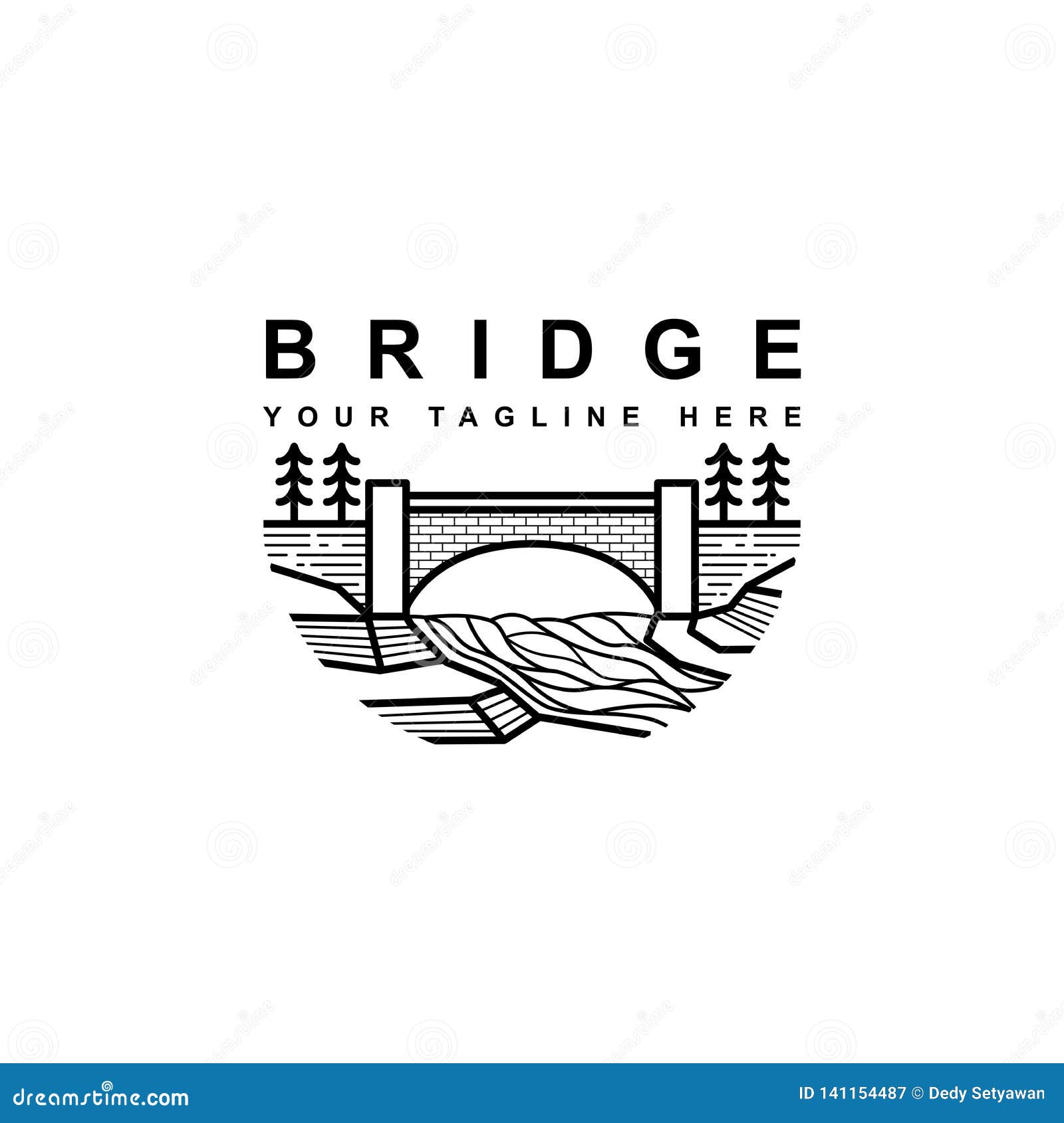 Illustration of a Bridge Symbol Stock Vector - Illustration of design ...