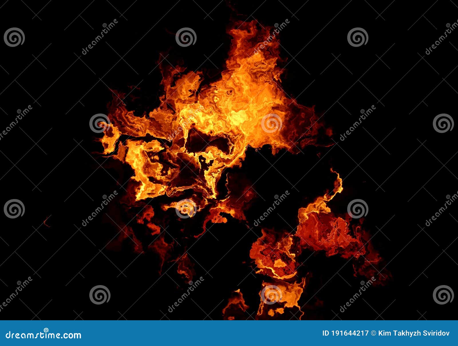 Illustration Bright Background of a Fiery Flame of Fire Stock ...