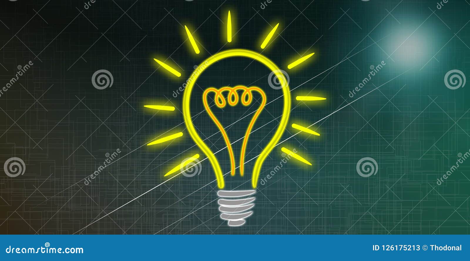 Concept of bright idea stock illustration. Illustration of bright ...