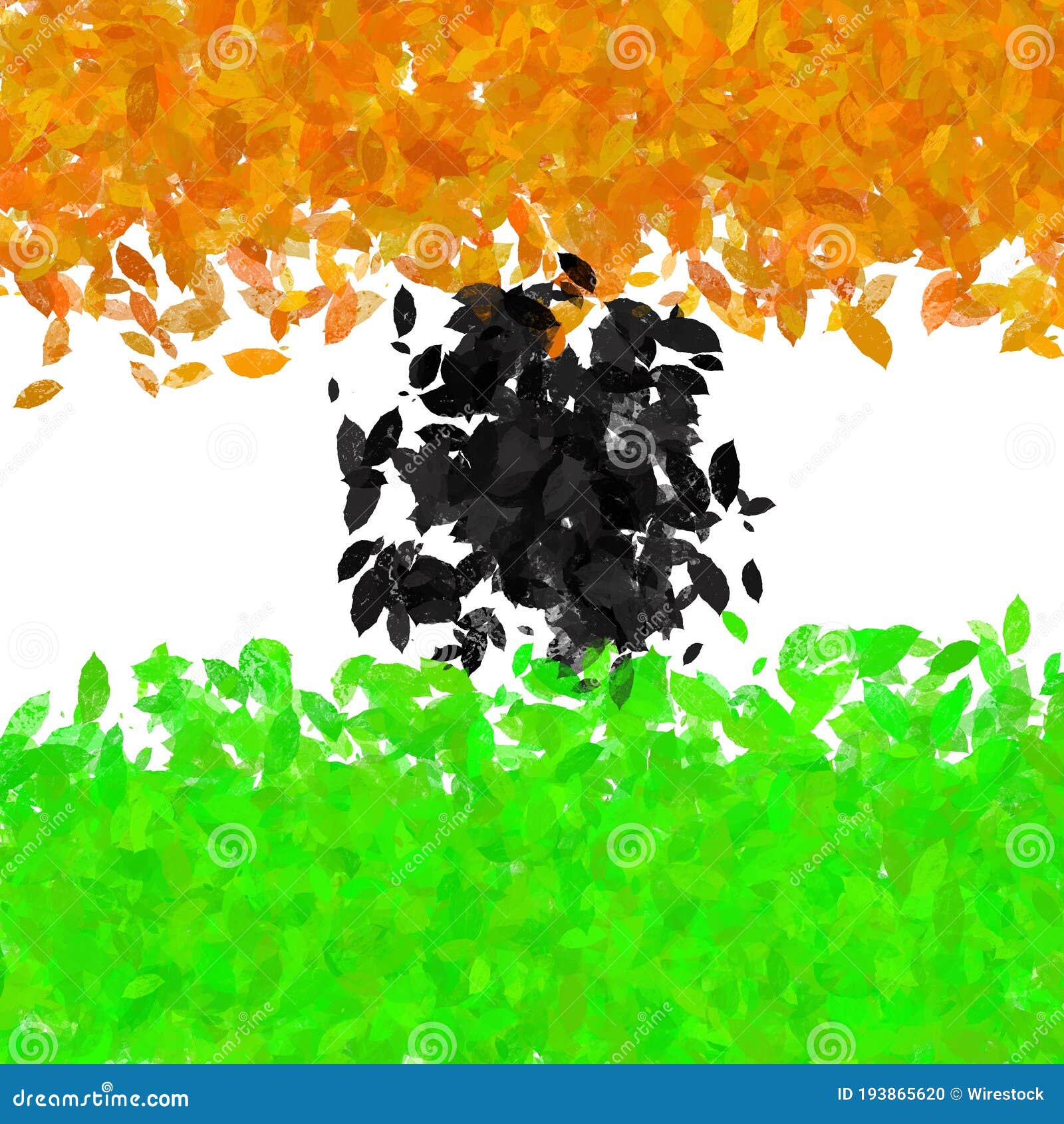 Illustration of the Bright Indian Flag Colors Stock Illustration ...