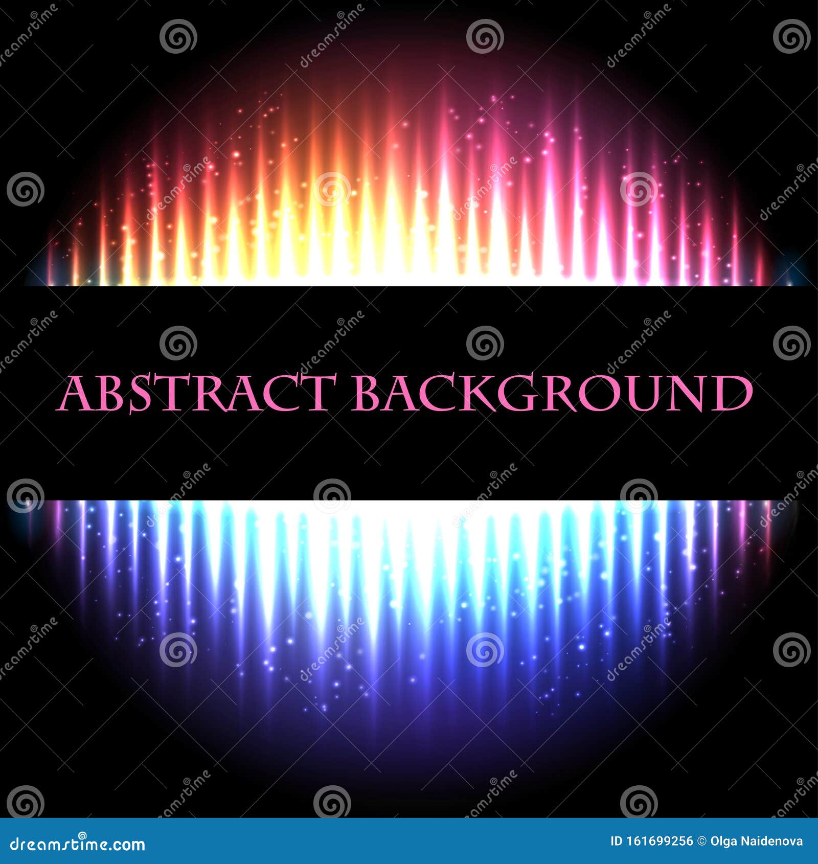 Bright Neon Glowing Abstract Background with Stripe for Text and ...
