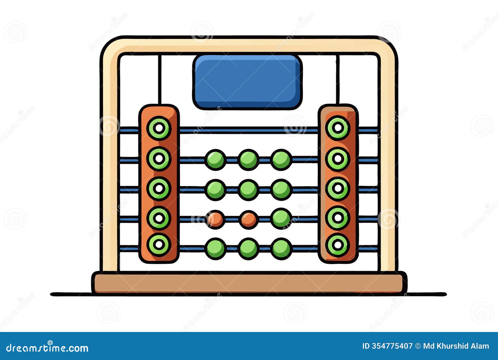 Illustration of a Bright and Playful Abacus, Perfect for Teaching Basic ...