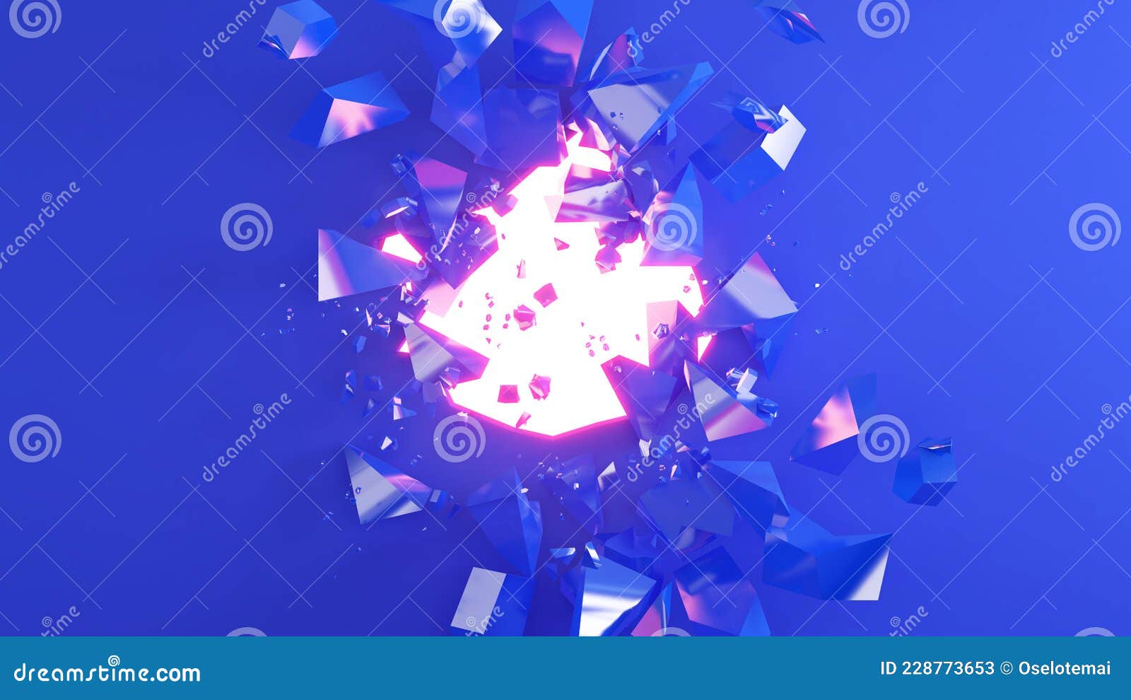 Illustration of a Broken Blue Wall,broken Wall,abstract Background ...