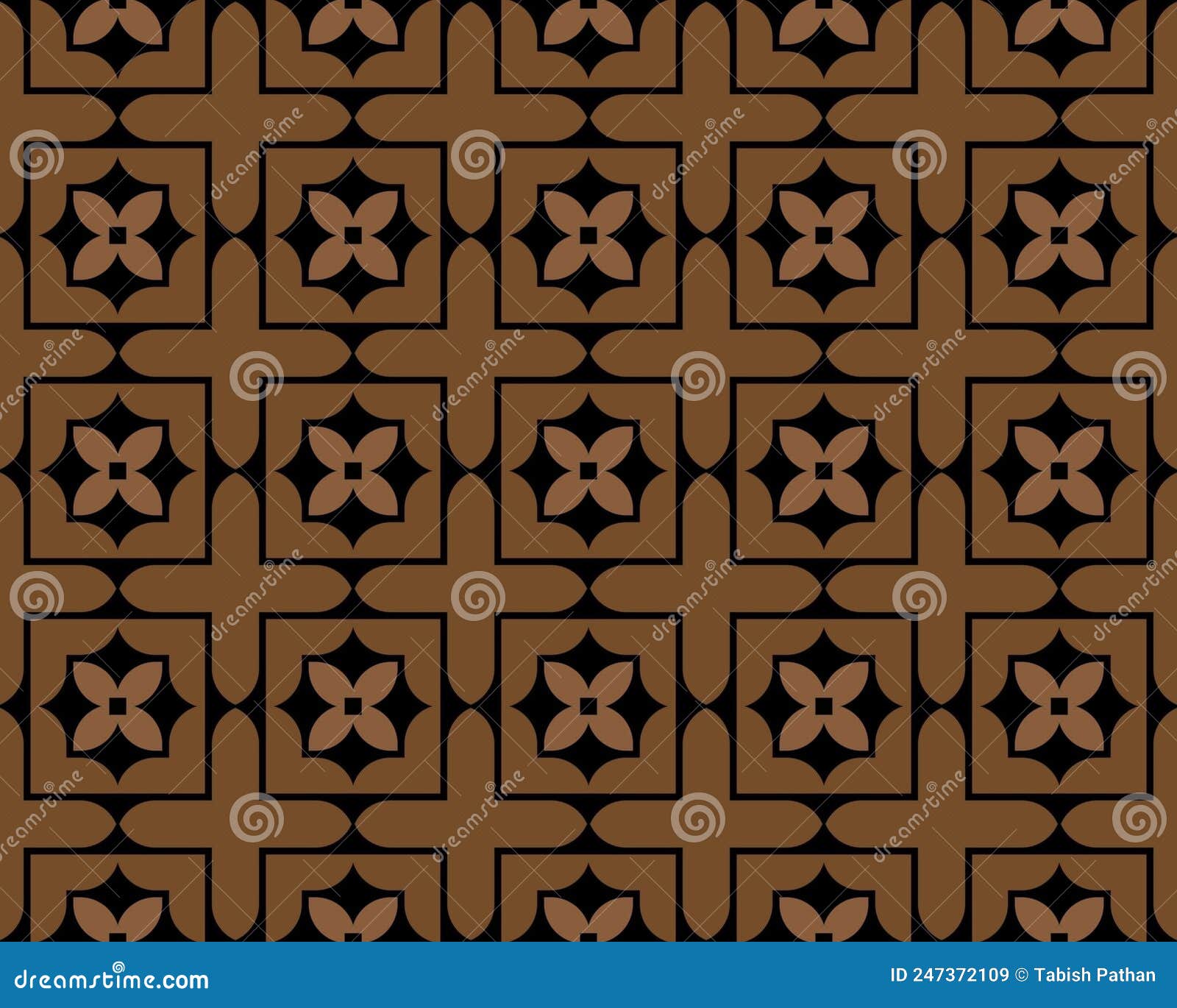 Illustration of a Brown Color Seamless Tile Pattern for Wallpapers and ...