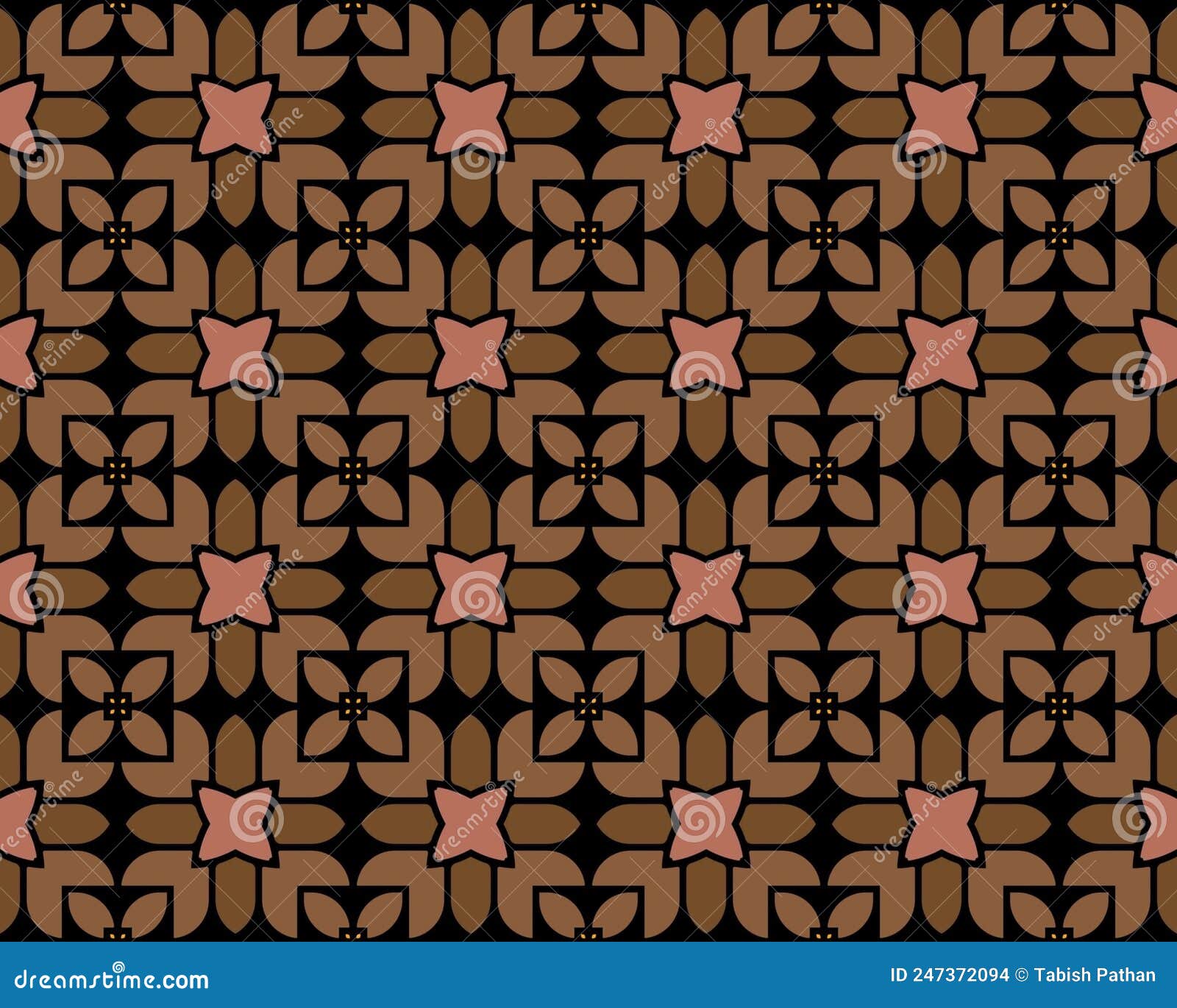 Illustration of a Brown Seamless Tile Pattern for Wallpapers and ...