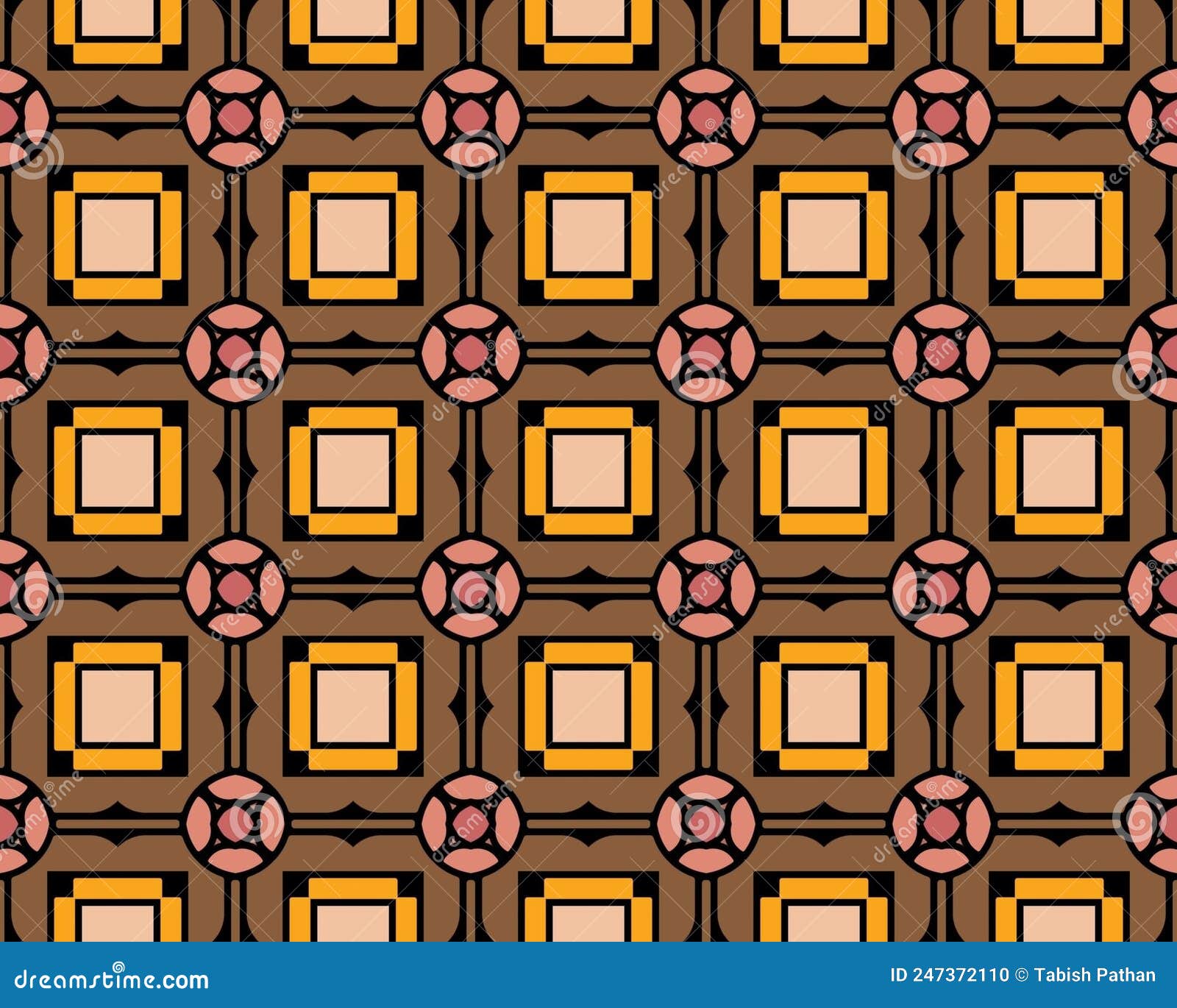 Illustration of a Brown Seamless Tile Pattern for Wallpapers and ...