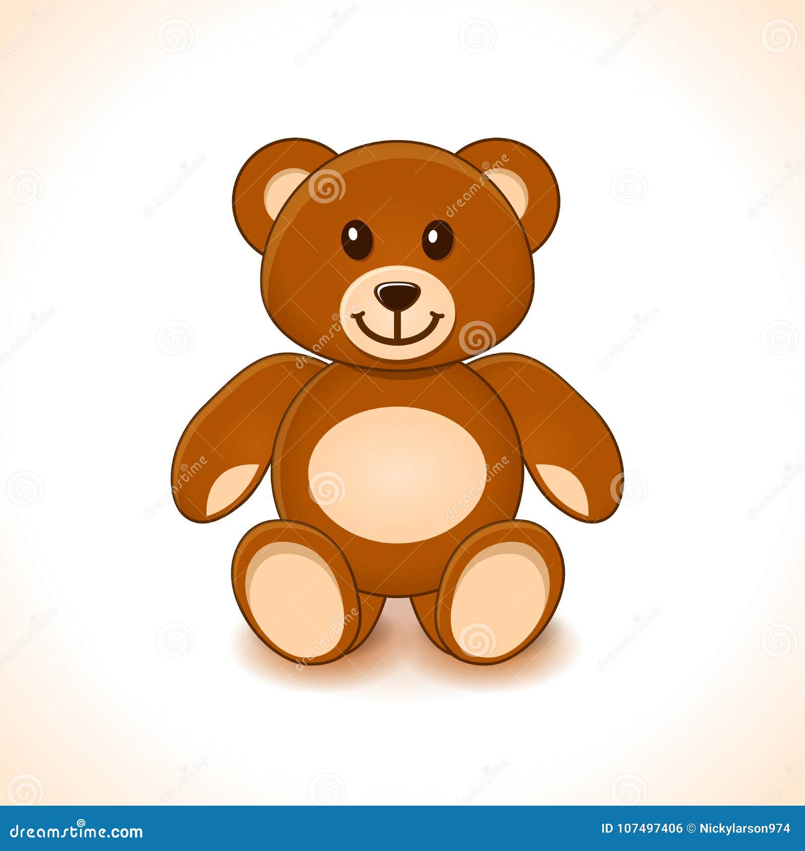 Brown teddy bear stock vector. Illustration of concept - 107497406