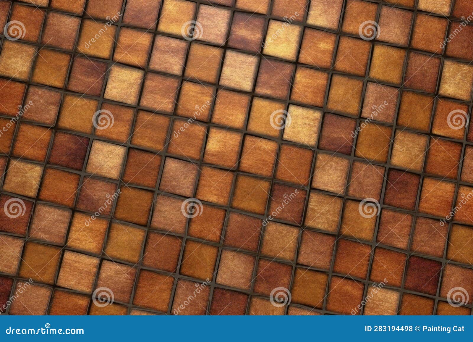 Brown Tile Wall Texture, Abstract Background Stock Illustration ...