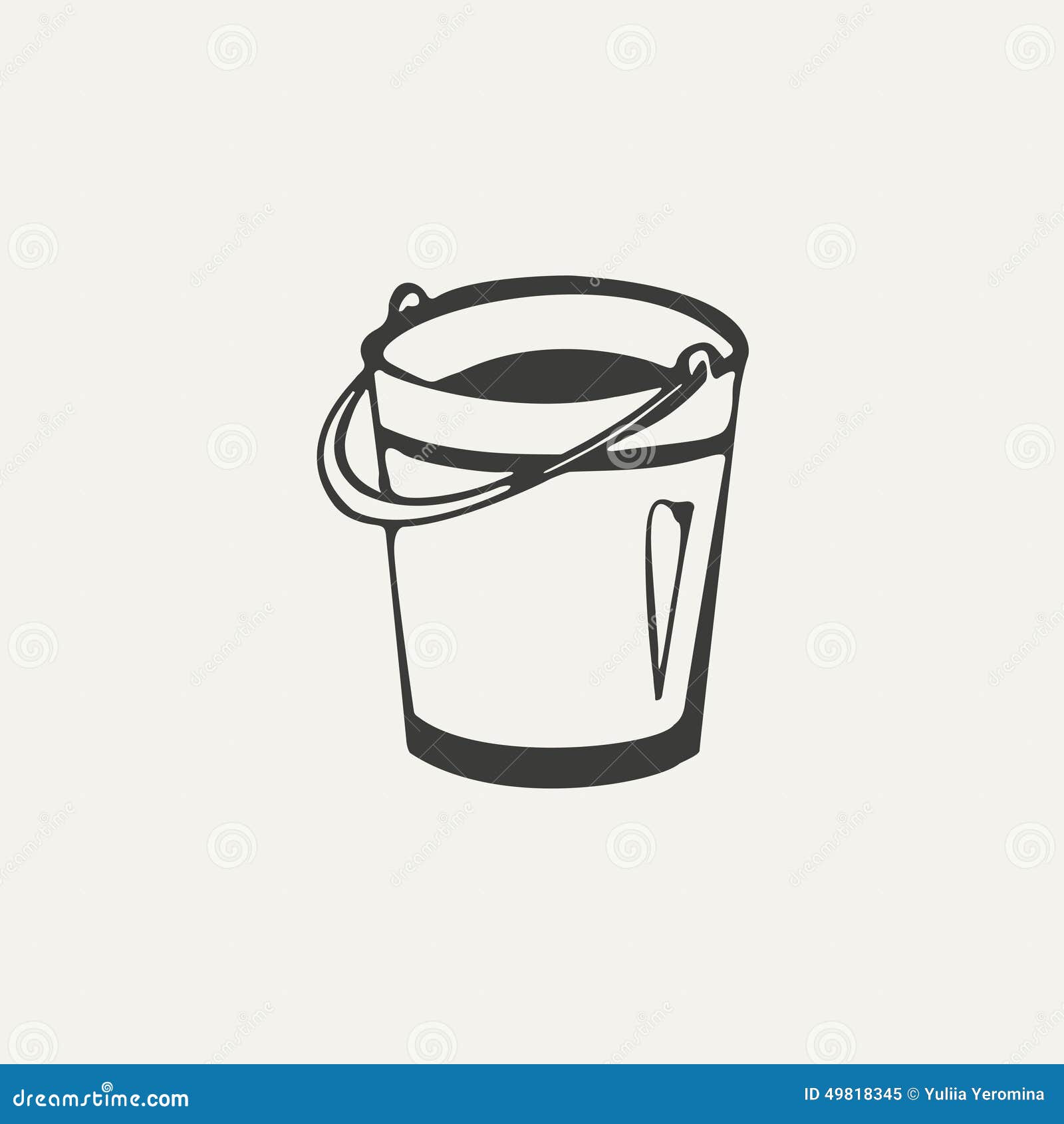 Illustration of bucket stock vector. Illustration of icon - 49818345