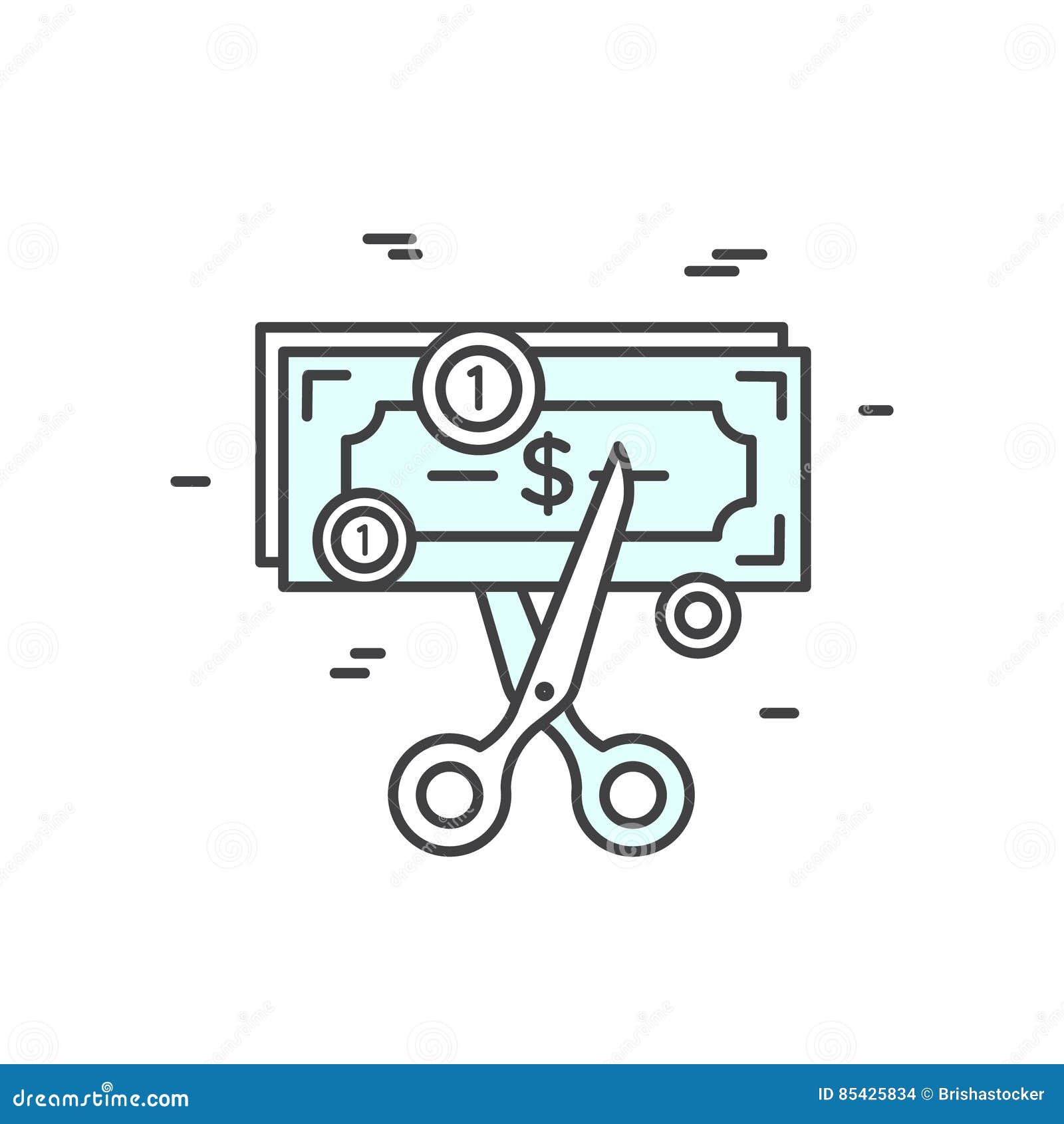 Illustration of Budget Cut stock vector. Illustration of concept - 85425834