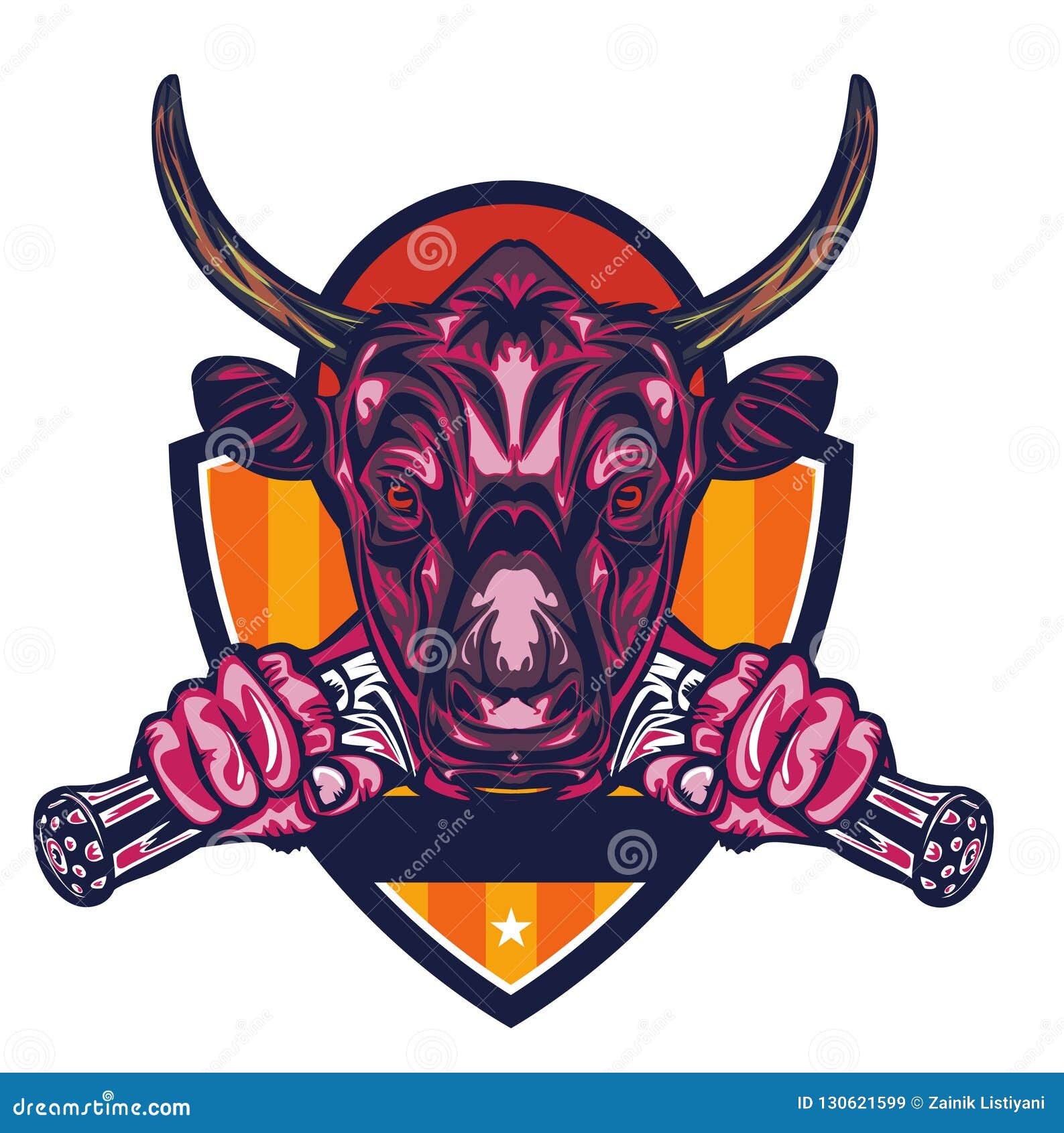 Illustration of Buffalo Badge Stock Illustration - Illustration of ...