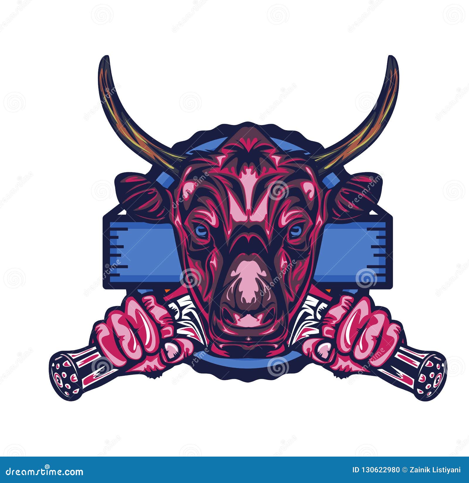 Illustration of Buffalo Badge Stock Vector - Illustration of animal ...