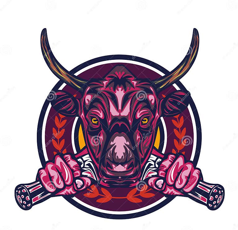 Illustration of Buffalo Badge Stock Vector - Illustration of horn ...