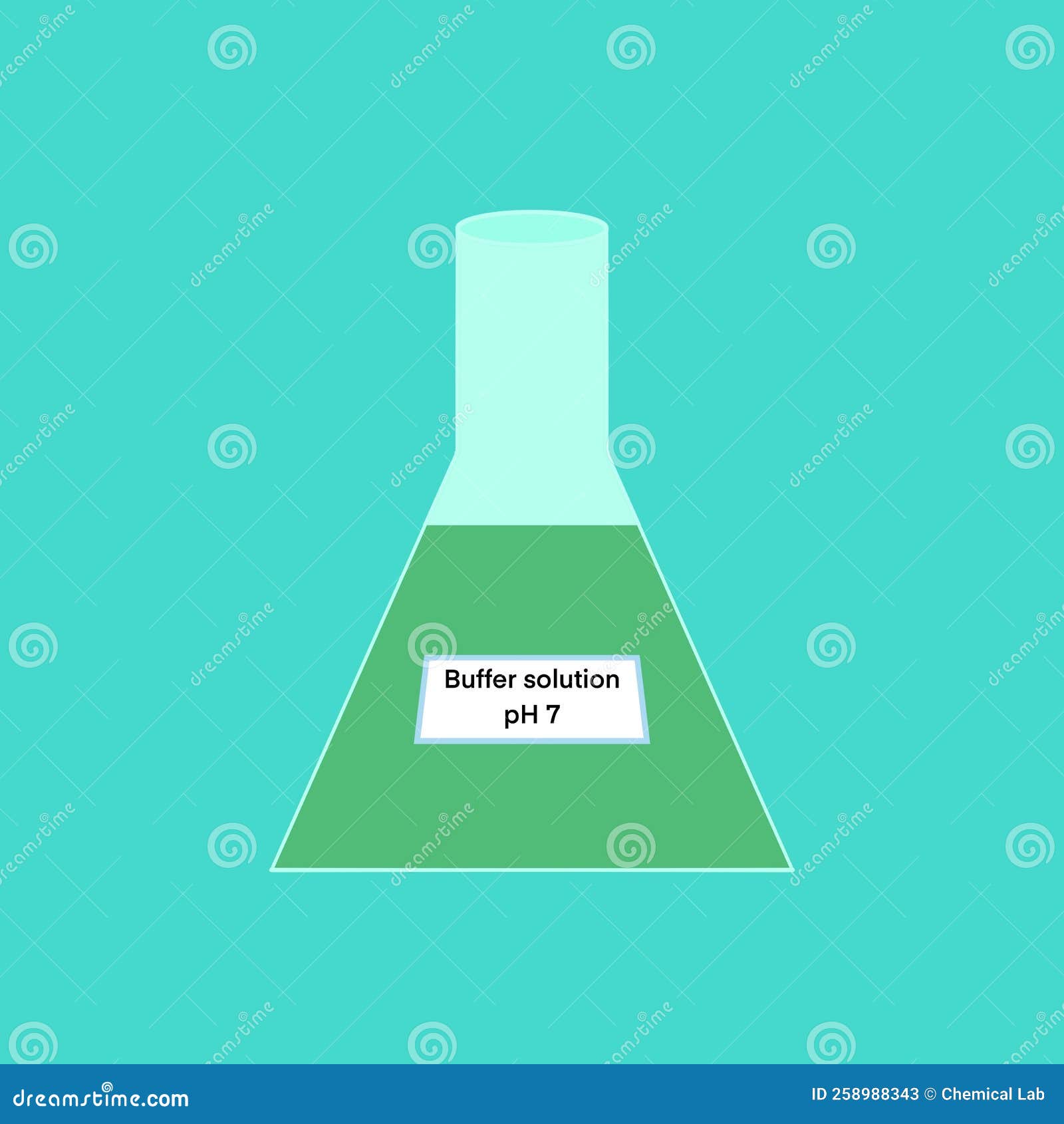 Illustration, Buffer Solution in Glass, Chemical in the Laboratory and ...