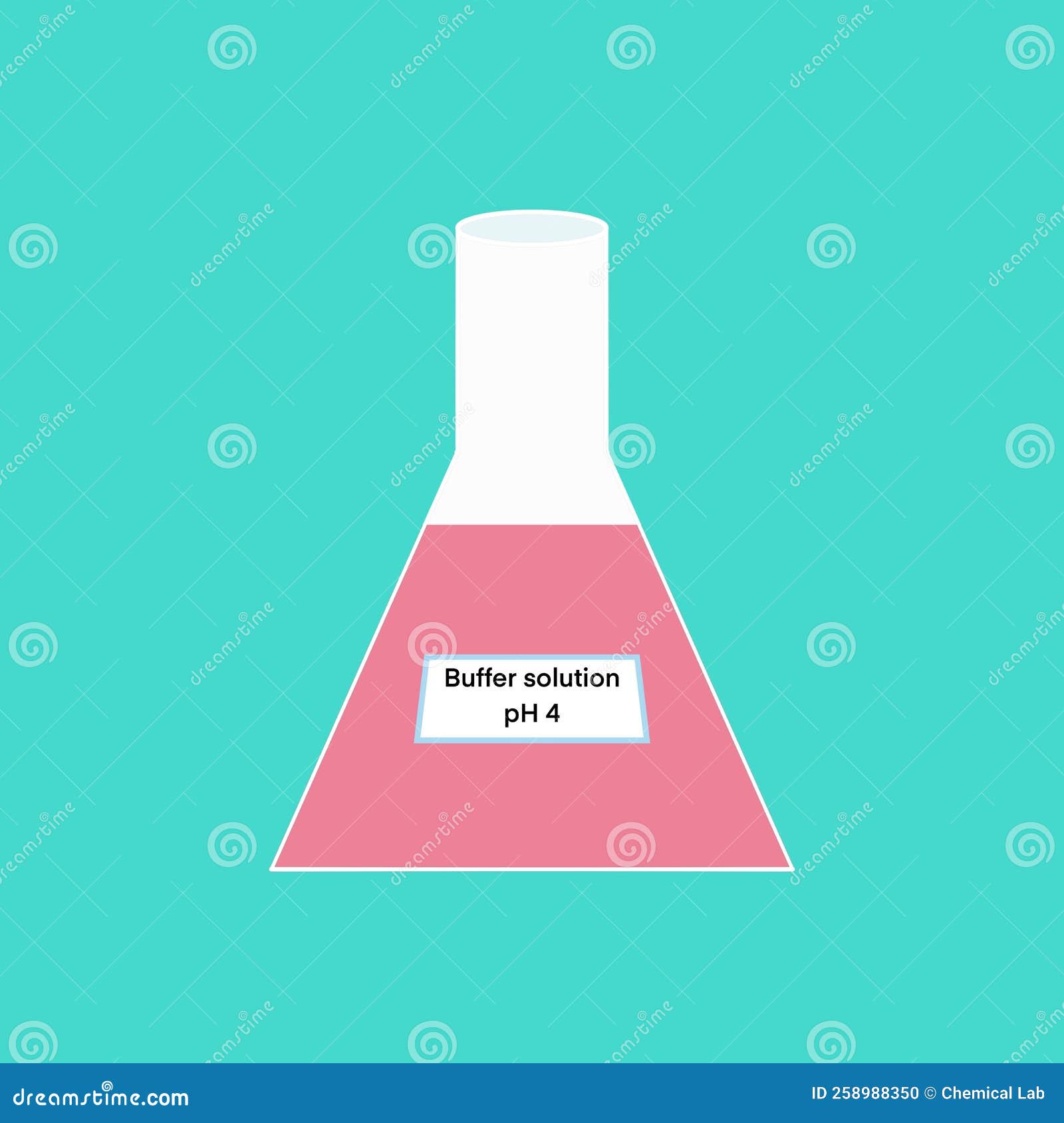 Illustration, Buffer Solution in Glass, Chemical in the Laboratory and ...