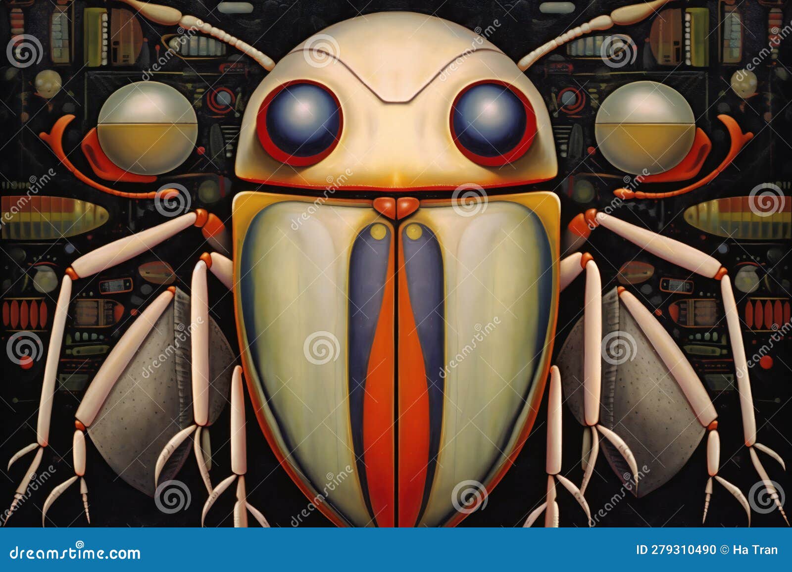 Illustration of a Bug on a Background of the System Stock Illustration ...