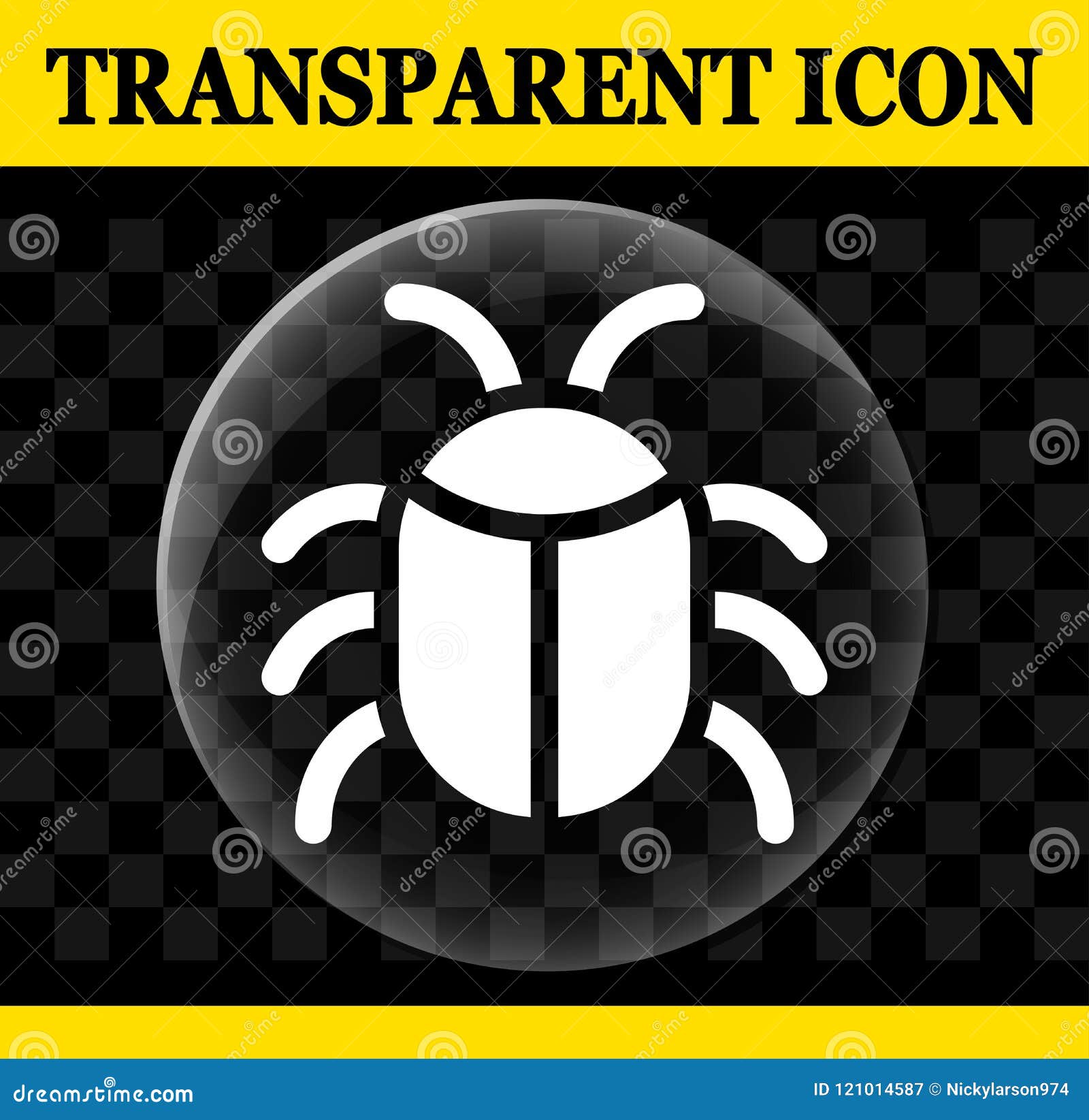 Bug Vector Circle Transparent Icon Stock Vector - Illustration of tick ...