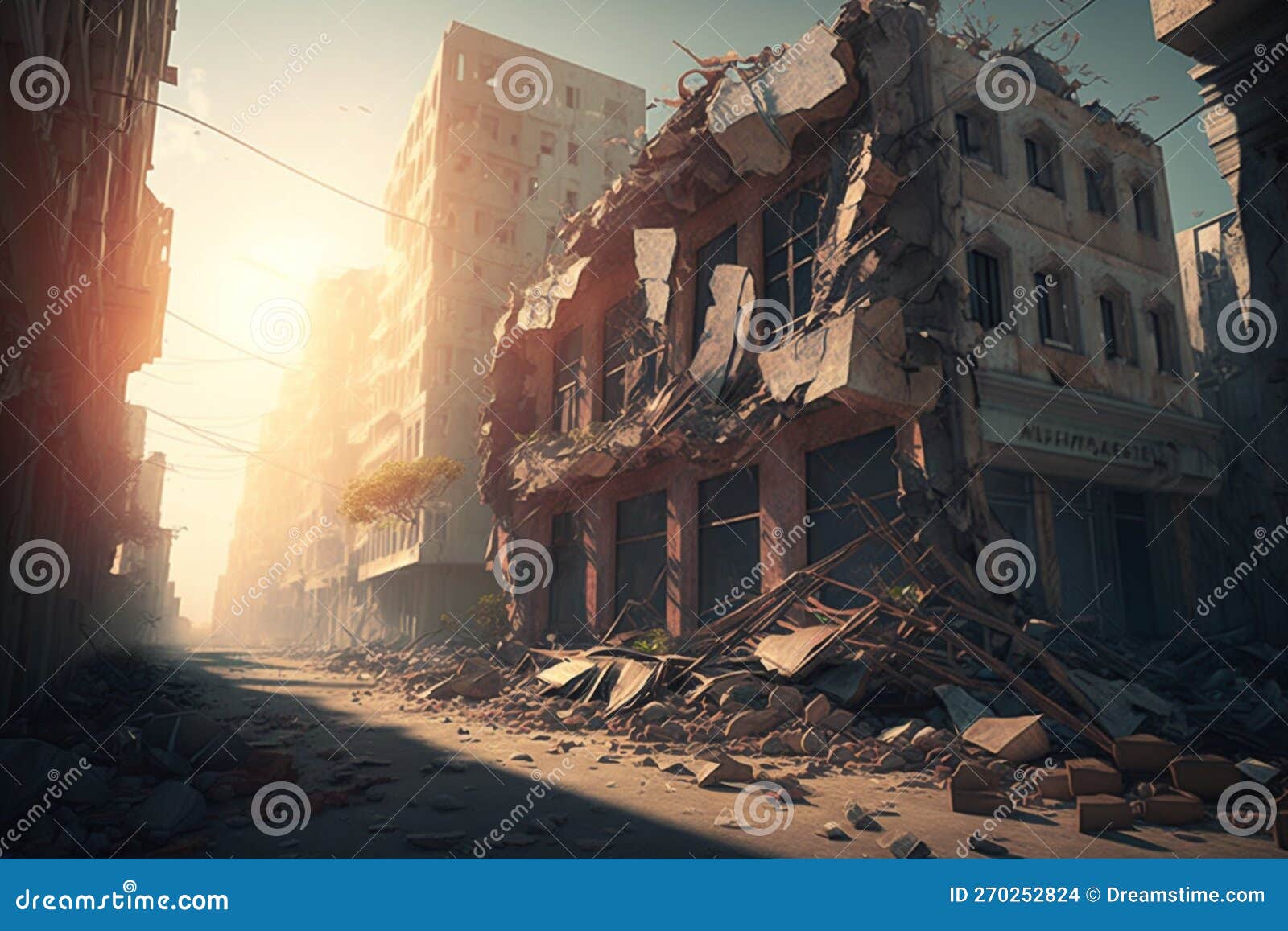 An Illustration of Building Structure Was Damaged after the Major ...