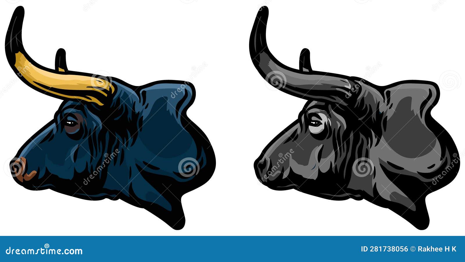 Bull Face Illustration. Wild. Face. Vector Stock Vector - Illustration ...