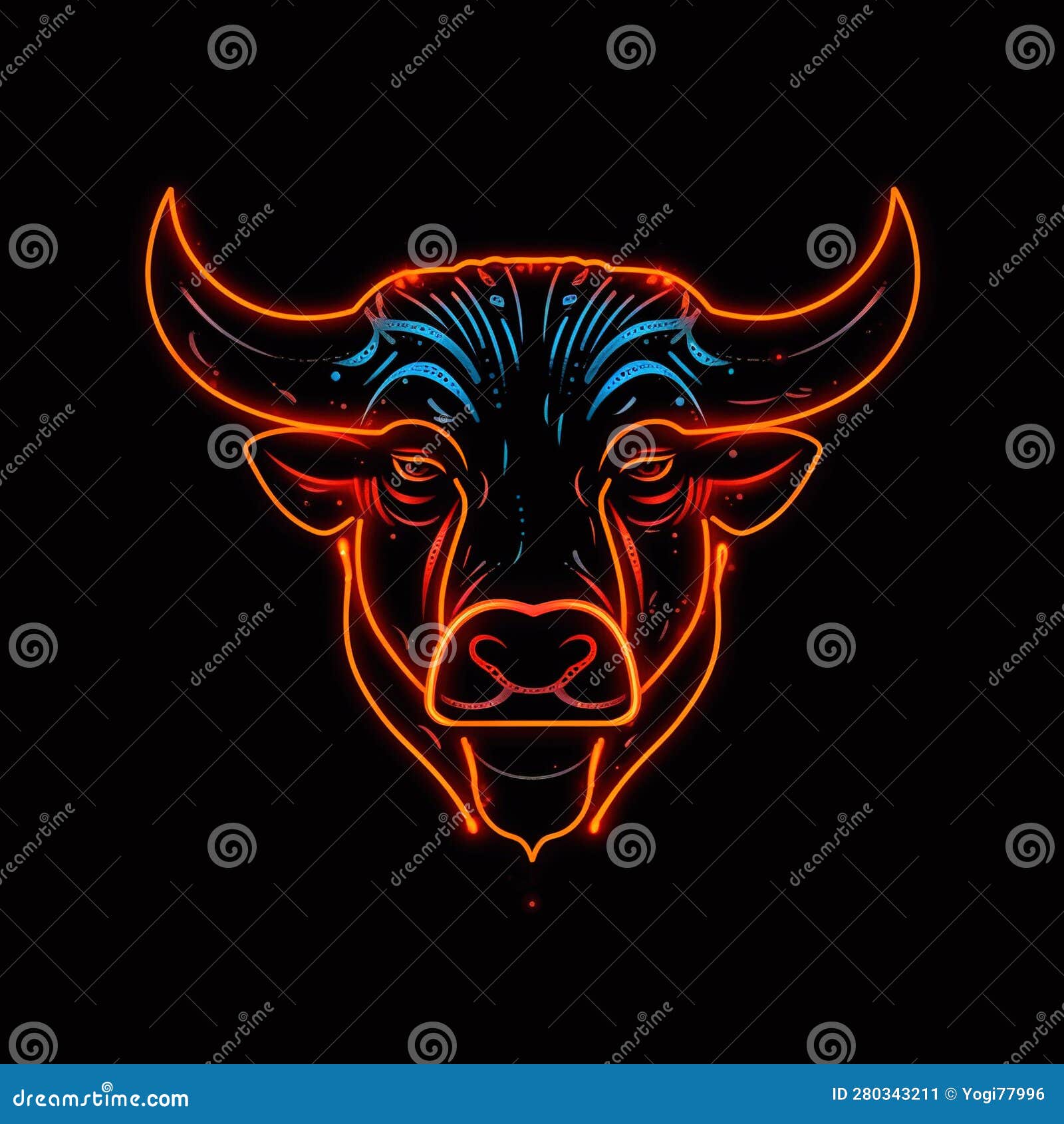 Cool Illustration of a Bull S Head.Created Using Generative AI ...