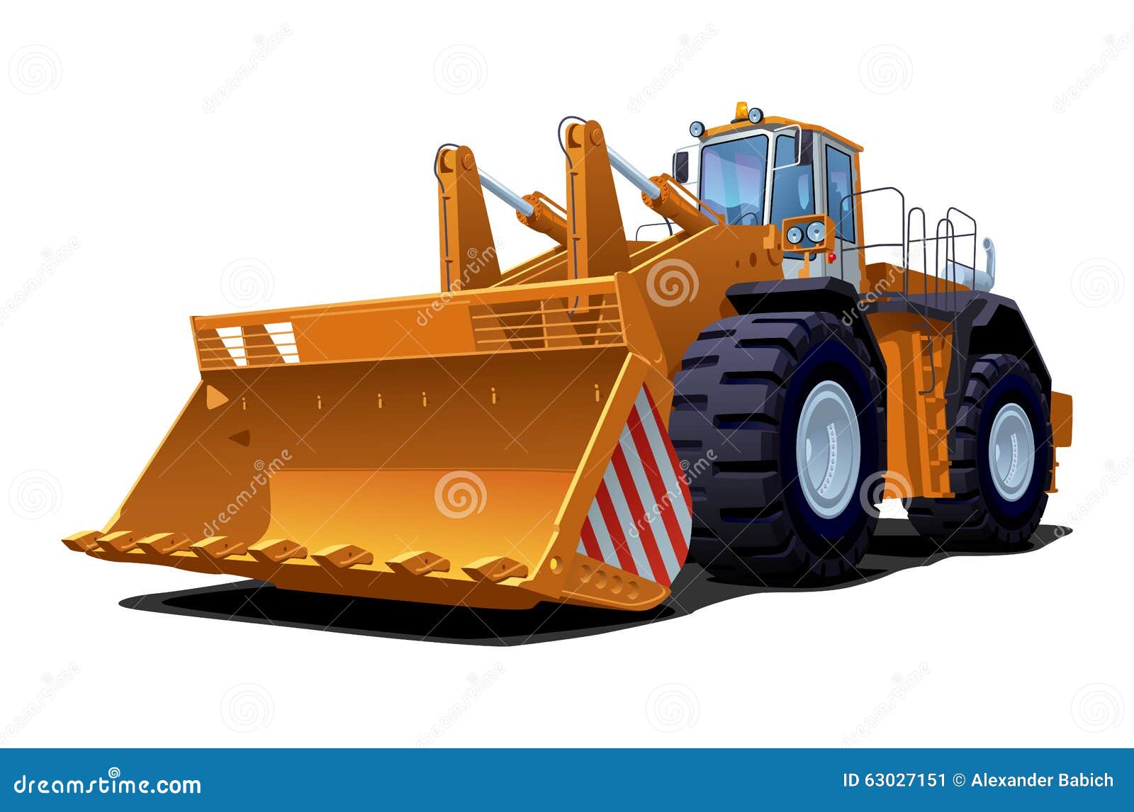 Illustration of bulldozer stock vector. Illustration of isolated - 63027151