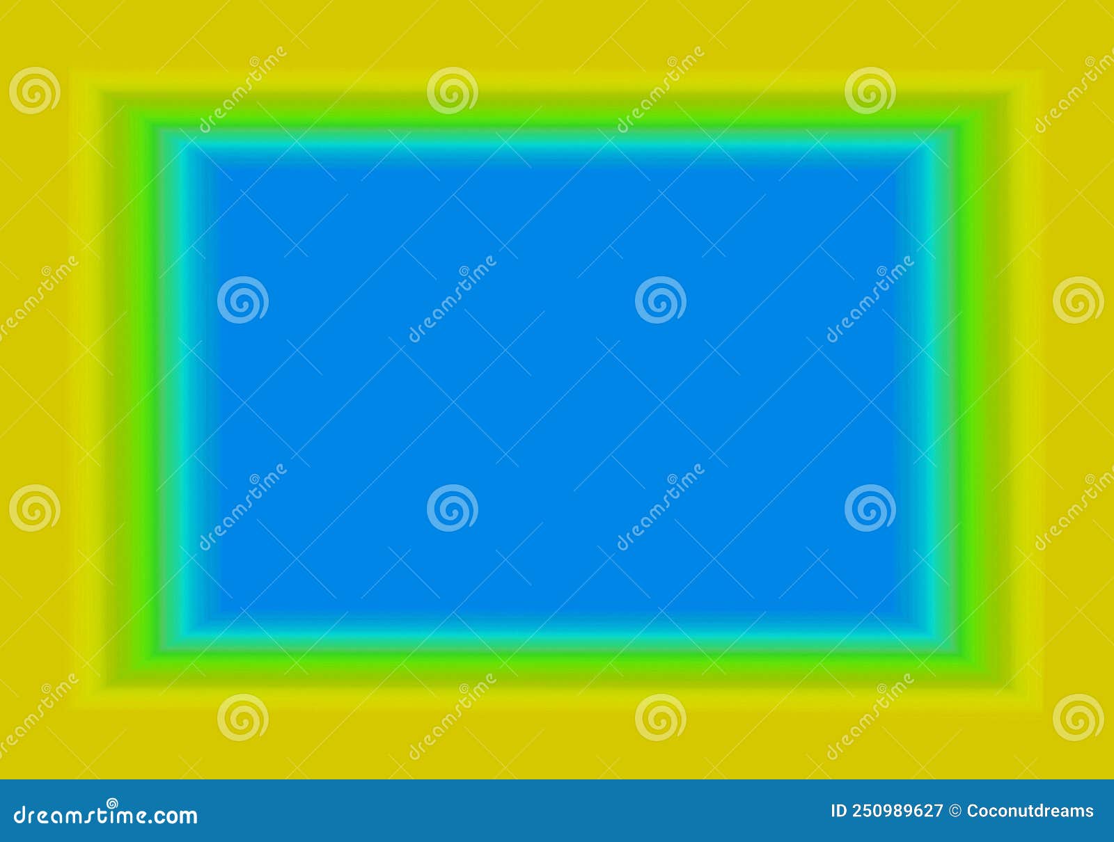 Illustration of Yellow with Sky Blue Copy Space Rectangular Frame Stock ...