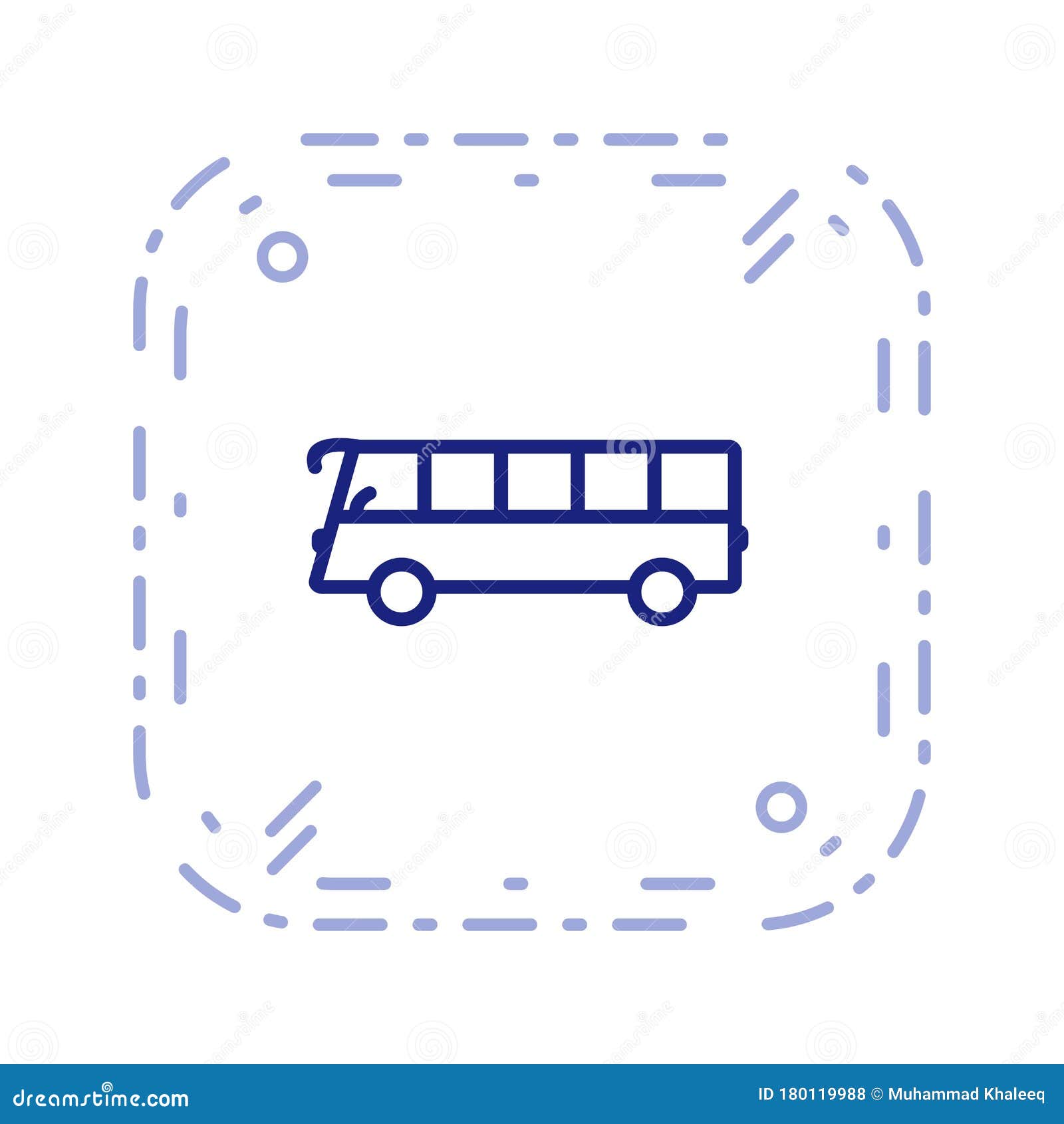 Illustration Bus Icon for Personal and Commercial Use. Stock ...