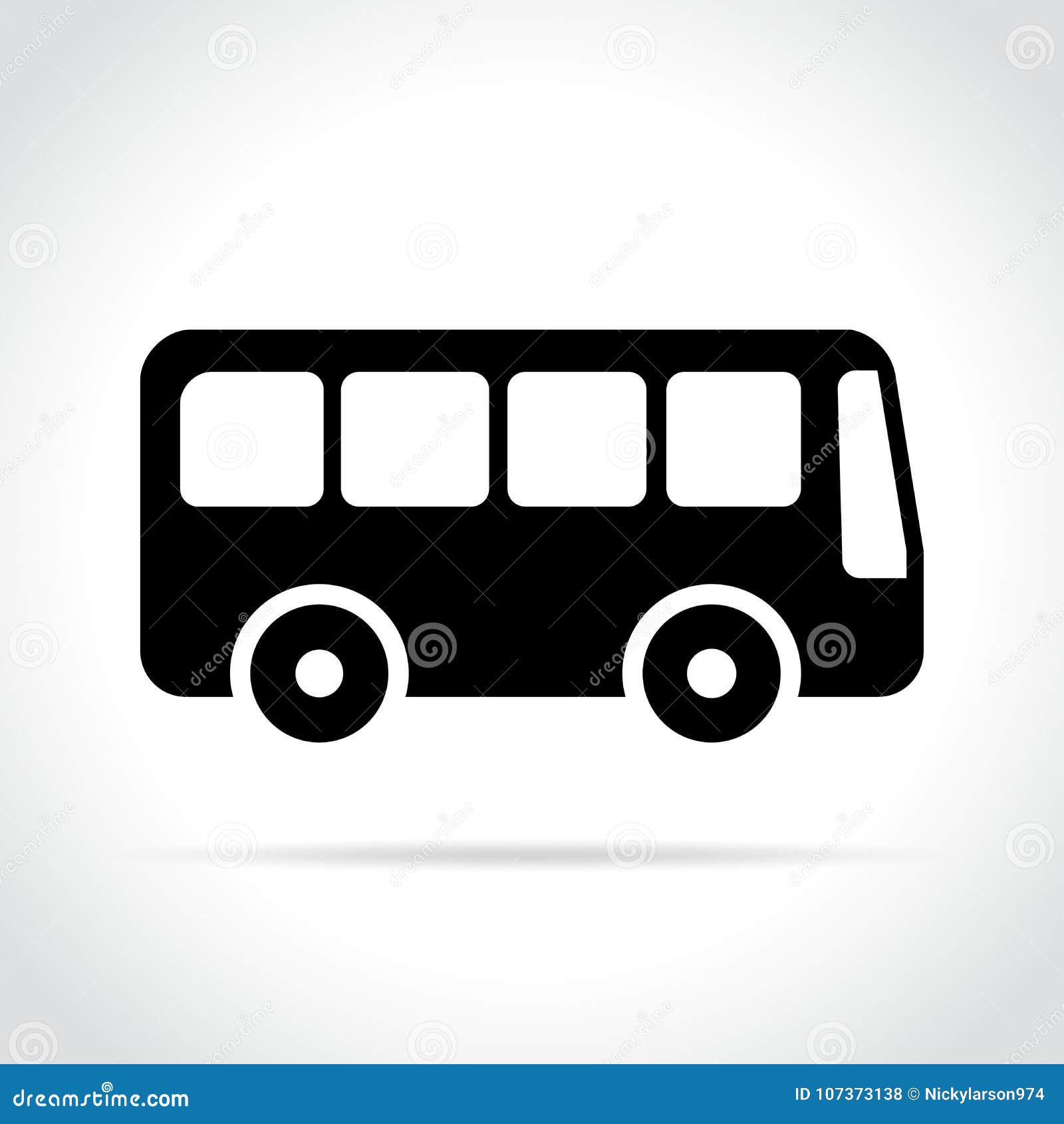 Bus Icon on White Background Stock Vector - Illustration of travel ...